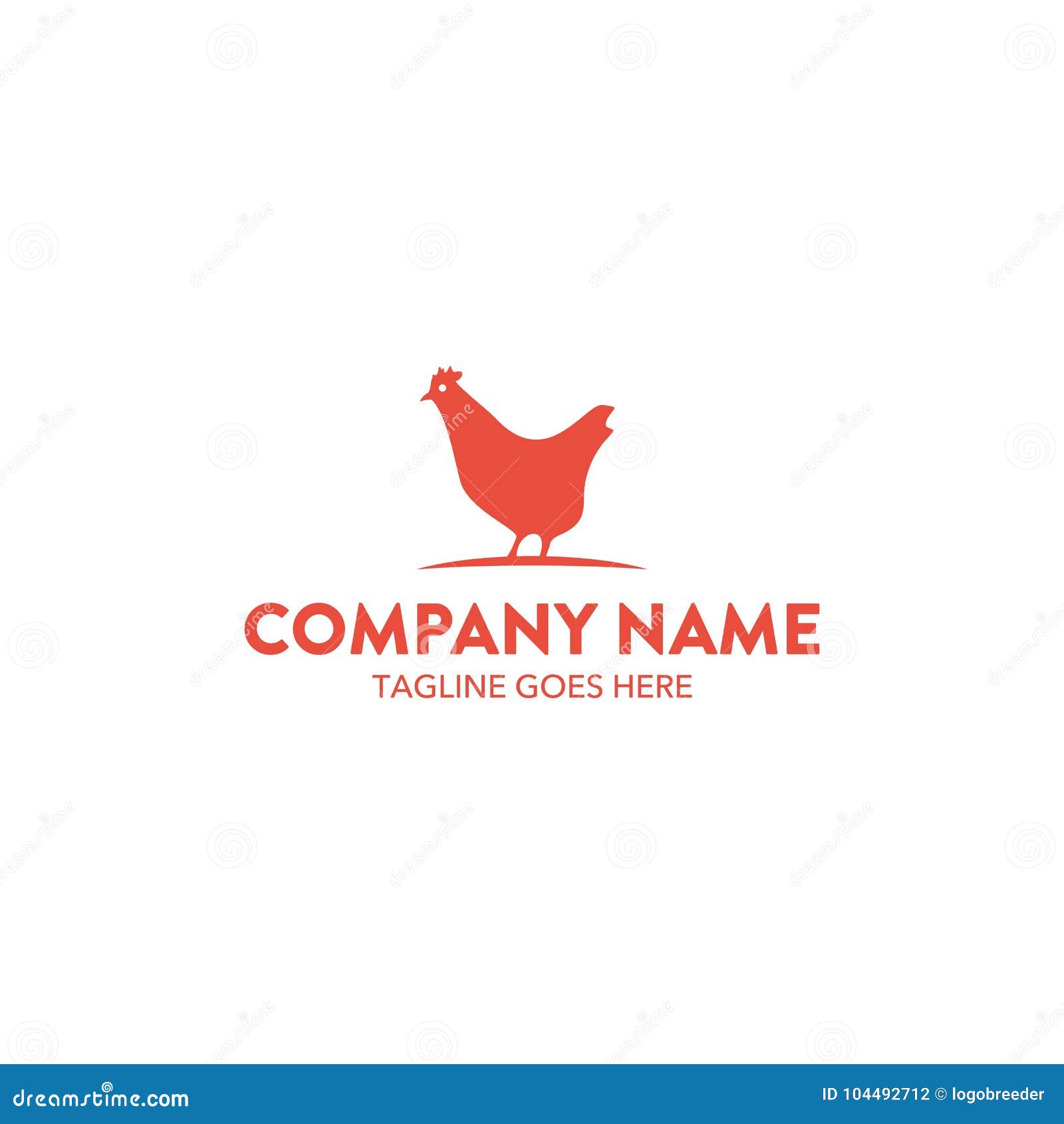 Unique Chicken Logo Template. Vector Stock Vector - Illustration of ...