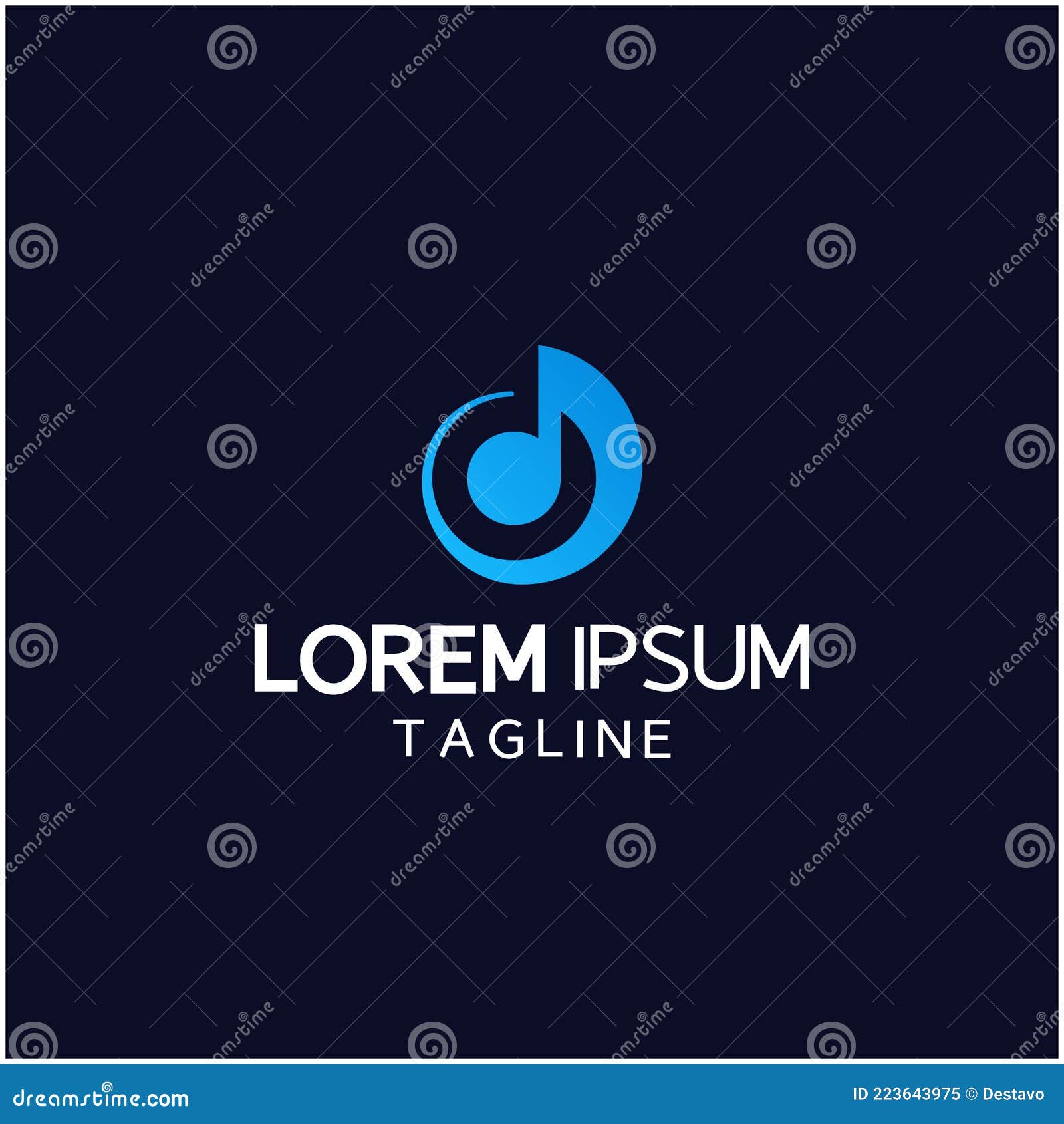 Unique Circle Music Logo Design Stock Vector - Illustration of icon ...