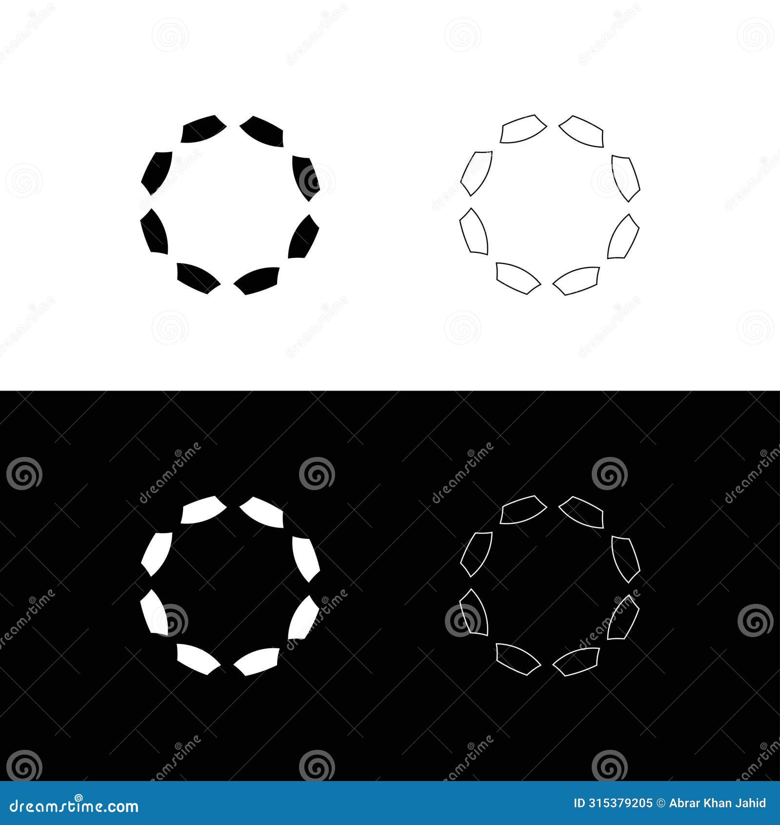 Unique Circle Vector Logo Template Stock Vector - Illustration of ...