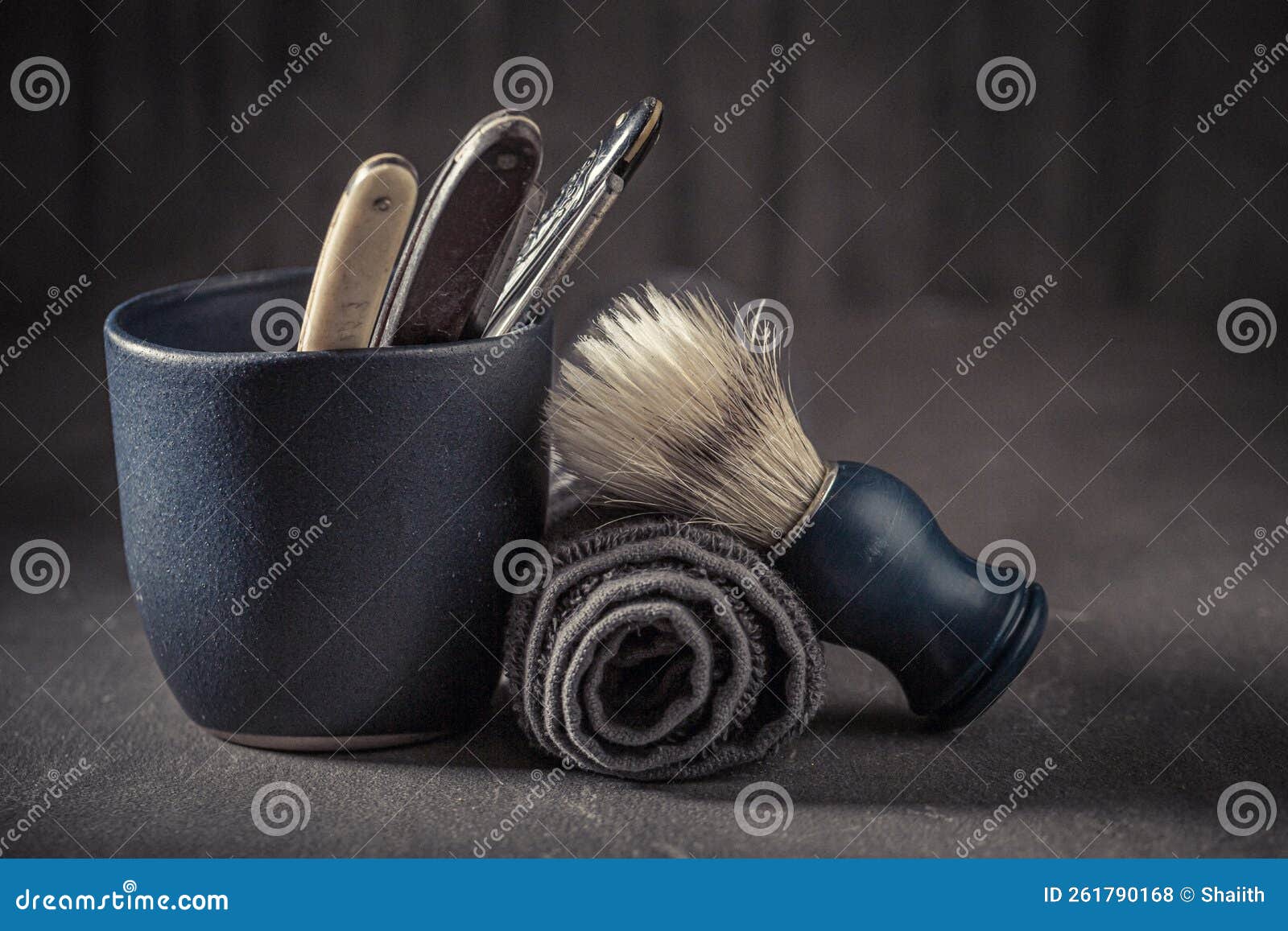 Unique and Classic Tools for Shave with Razor and Brush Stock Photo ...