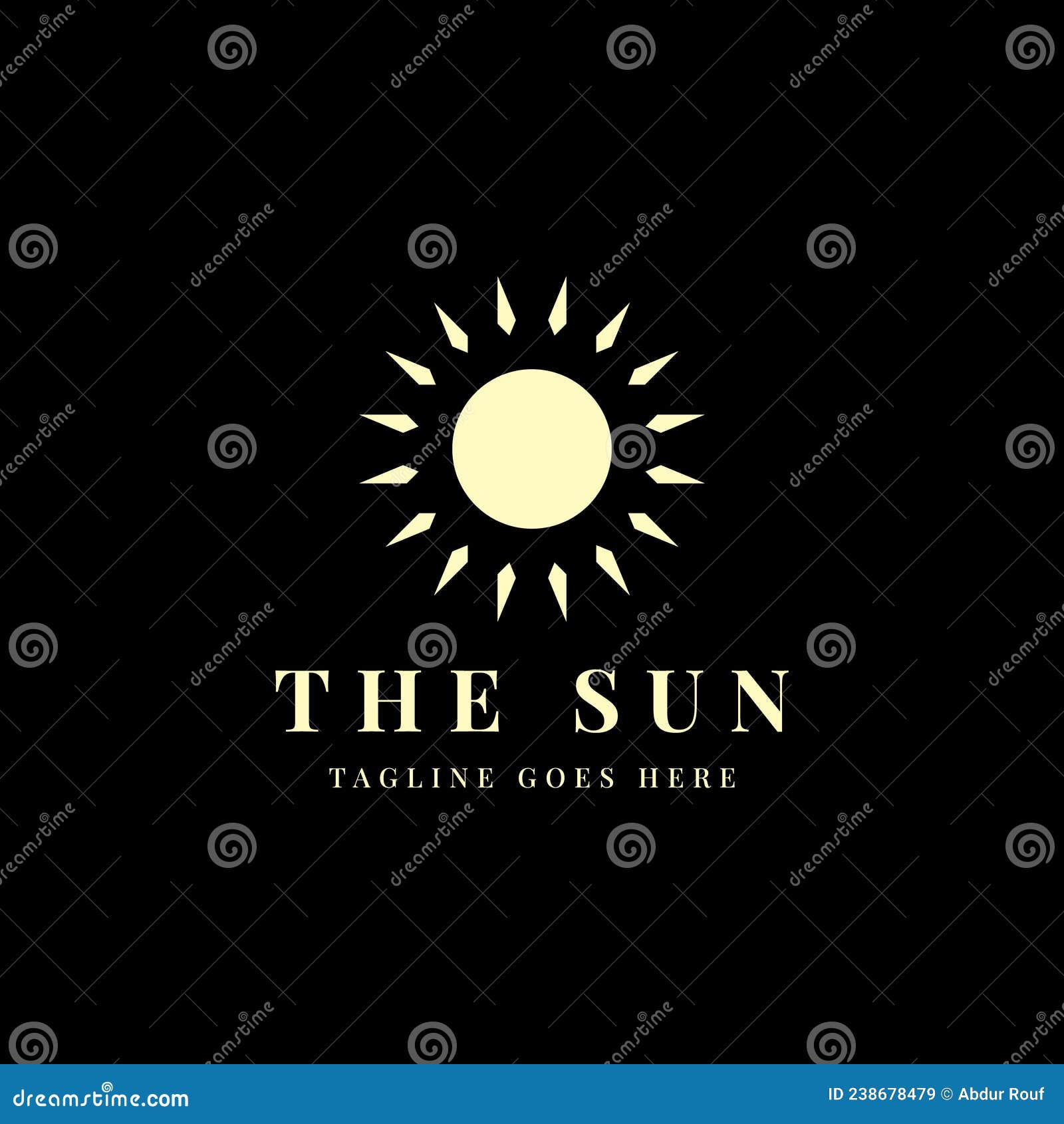 Luxury Golden Sun Logo Design Stock Vector - Illustration of morning ...
