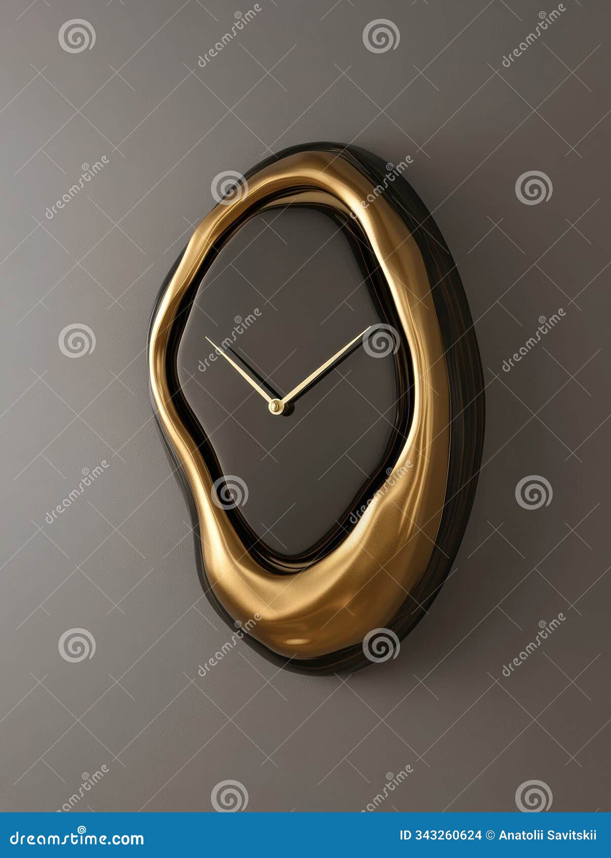 A Unique Clock Features Melting Hands, Showcasing the Fluidity of Time ...