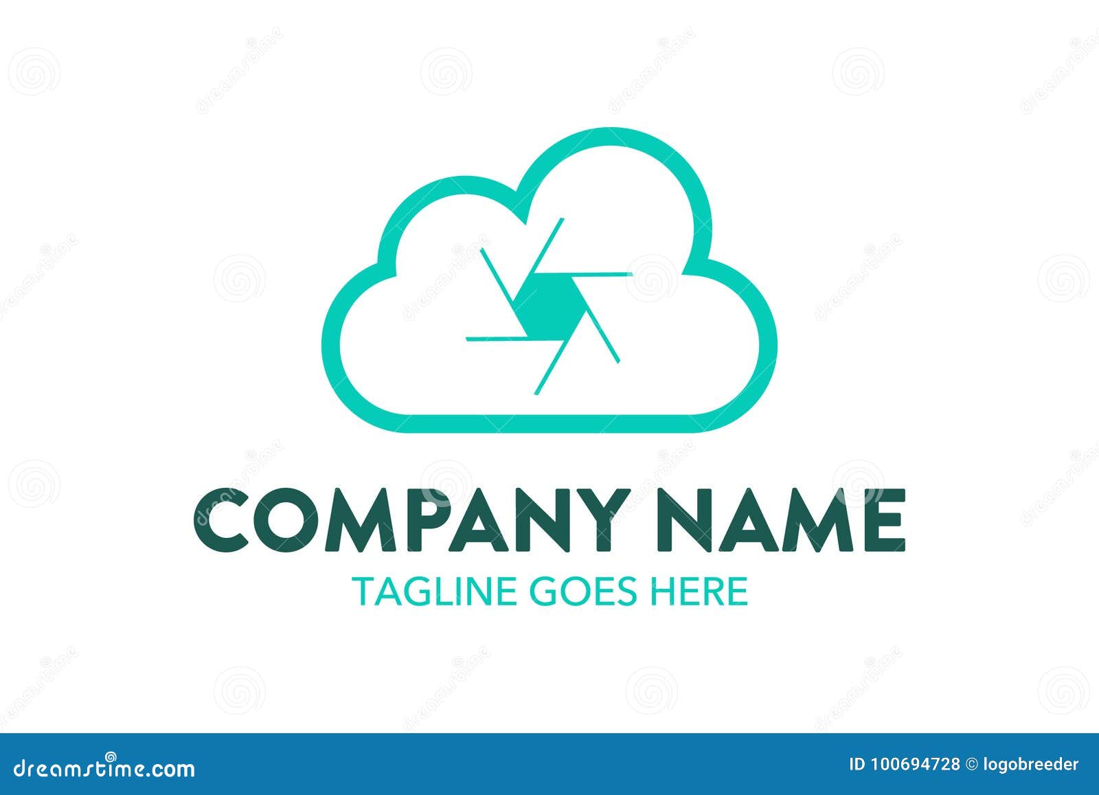 Unique Cloud Service Logo Template Stock Vector - Illustration of ...