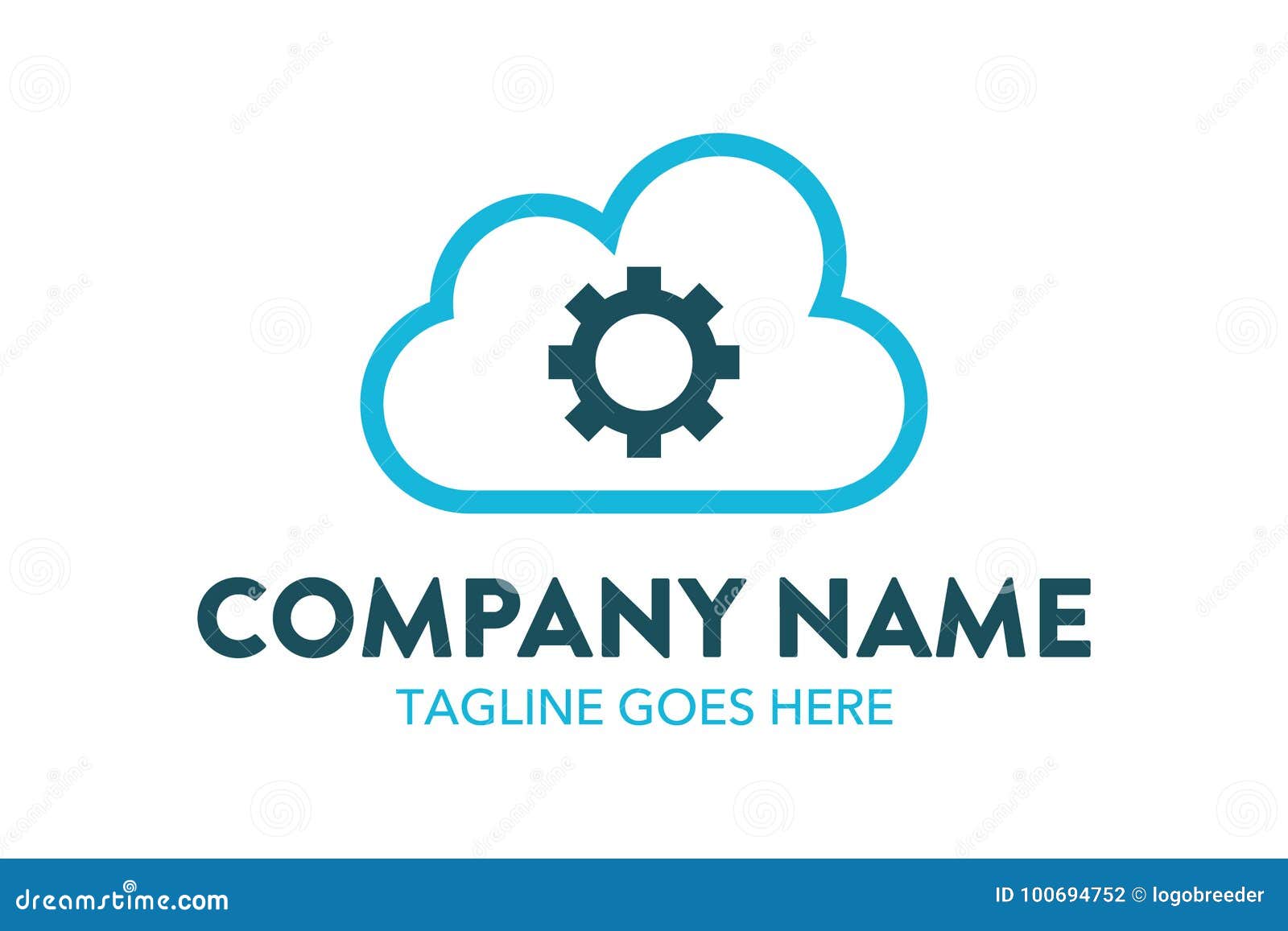 Unique Cloud Service Logo Template Stock Vector - Illustration of ...
