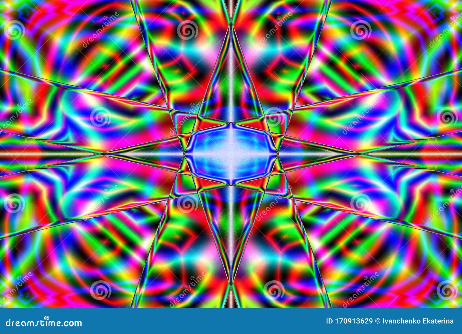 Unique, Colorful Abstraction with a Star! Stock Image - Image of star ...