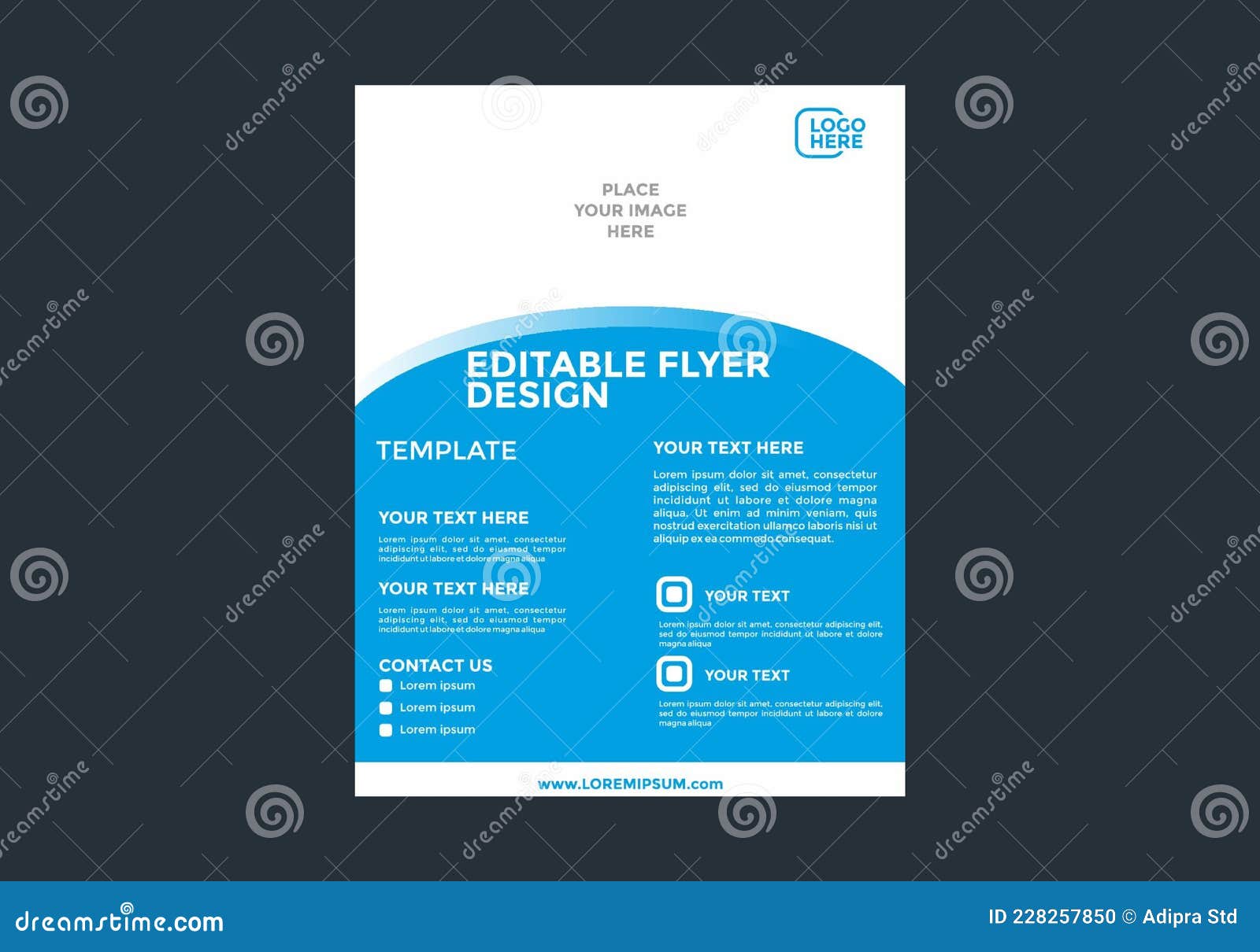 Unique and Colorful Editable Flyer Design Stock Vector - Illustration ...