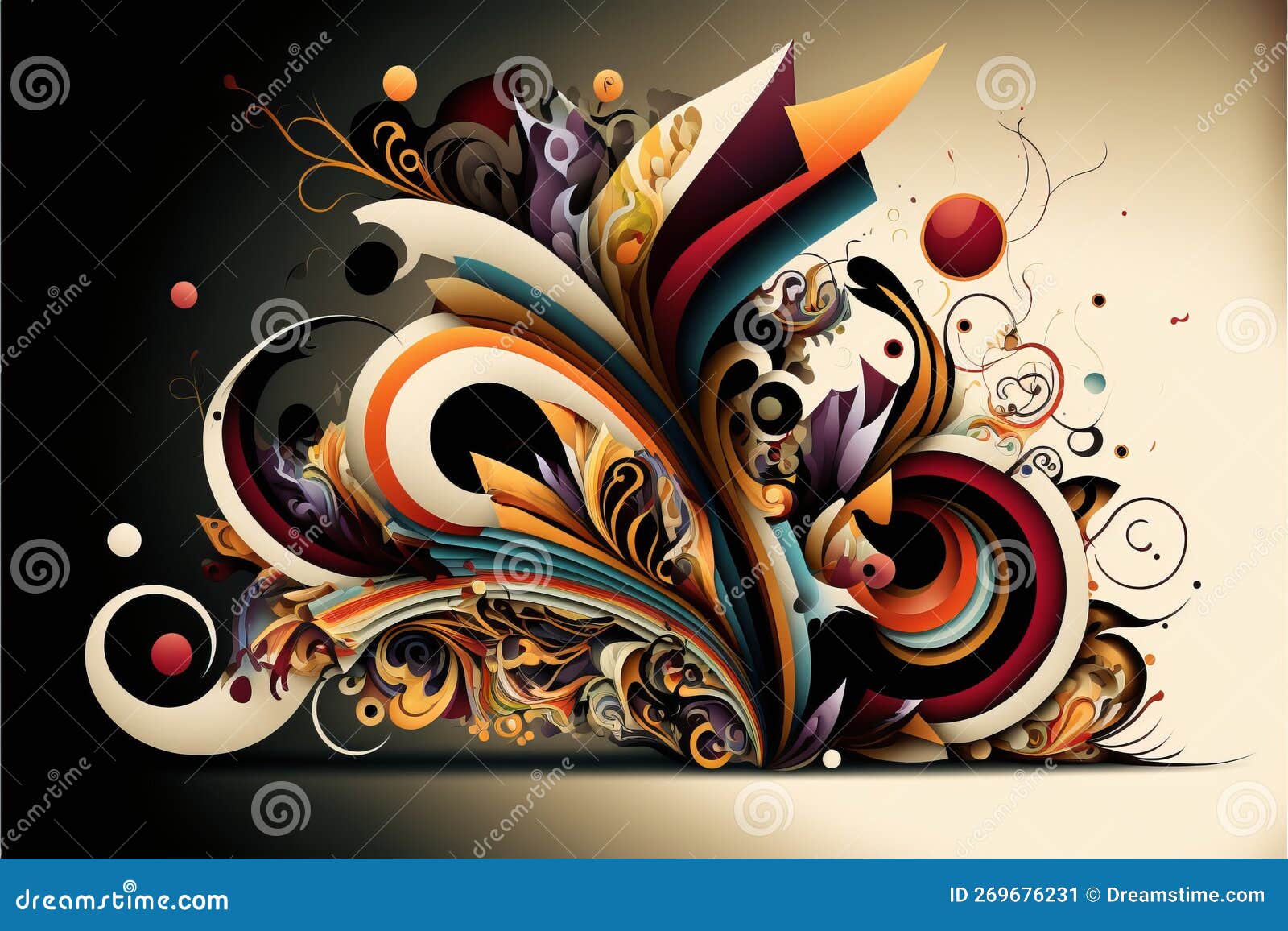 Creativity Abstract Art (generative AI) Stock Illustration ...