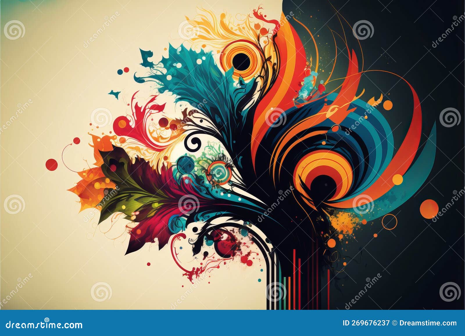 Creativity Abstract Art (generative AI) Stock Illustration ...