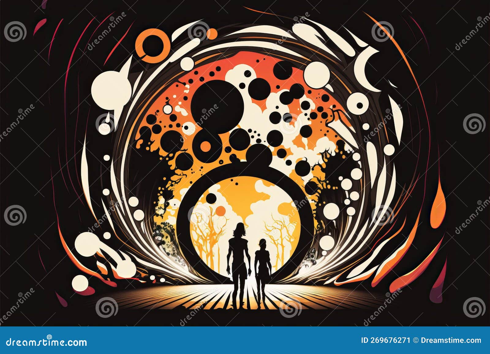 Curiosity Abstract Art (generative AI) Stock Illustration ...