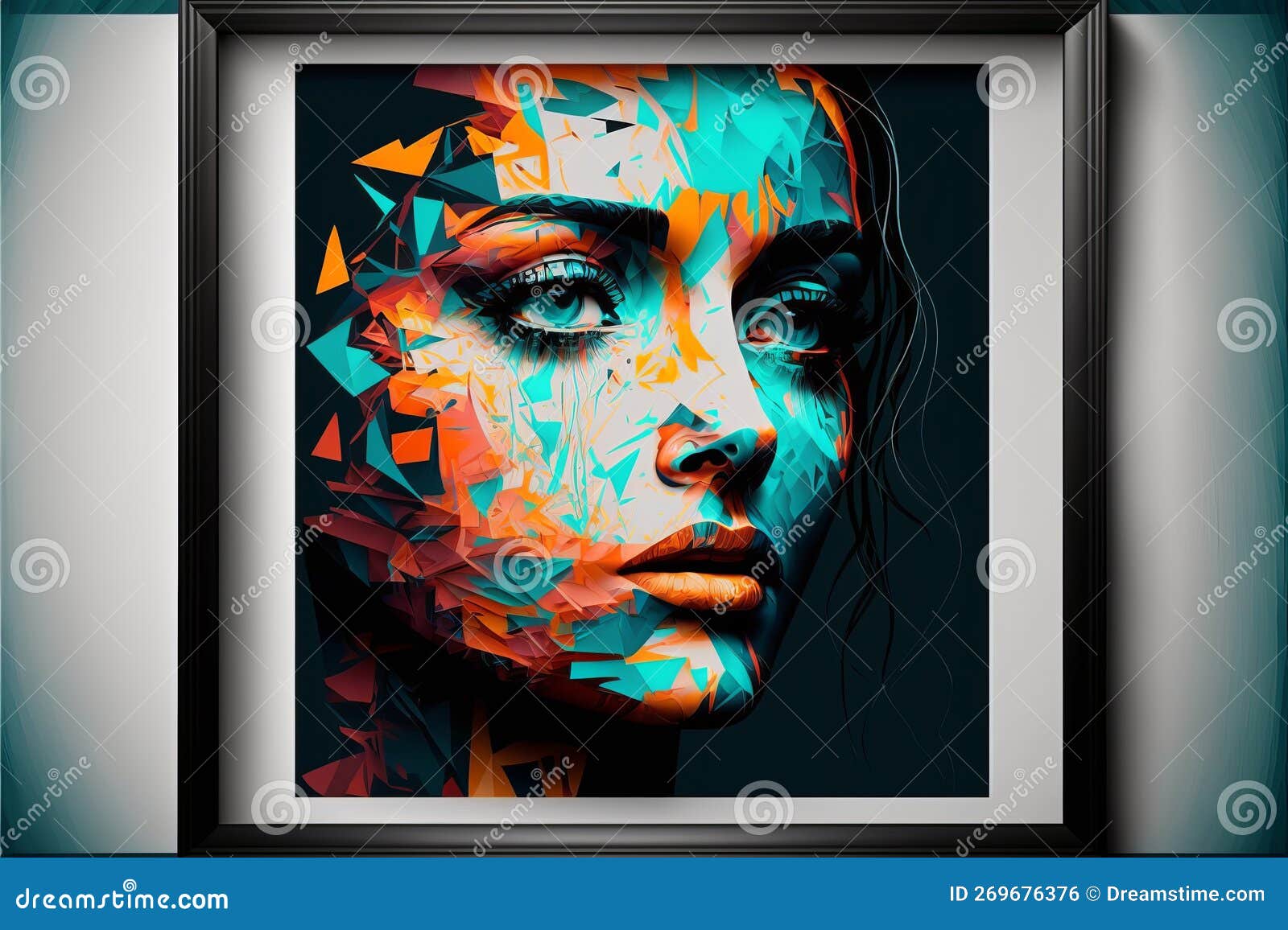 Emotional Intelligence Abstract Art (generative AI) Stock Illustration ...
