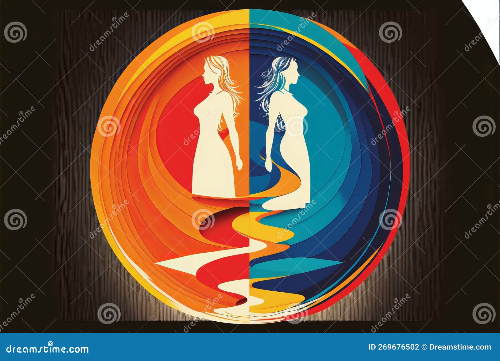 Equality Abstract Art (generative AI) Stock Illustration - Illustration ...