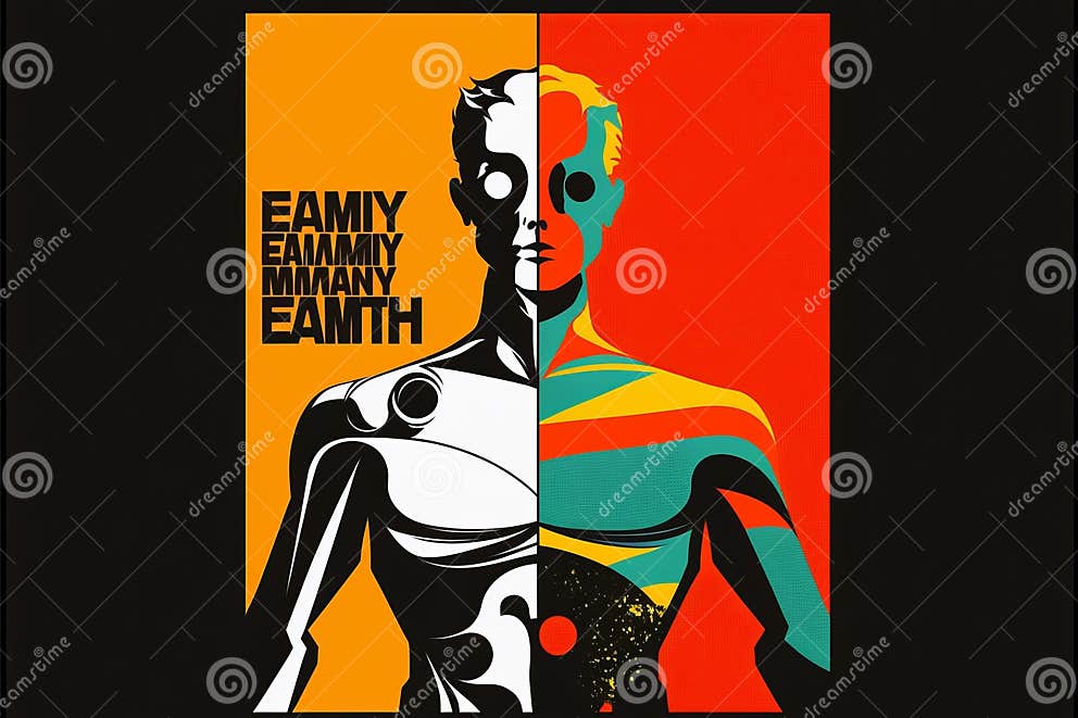 Equality Abstract Art (generative AI) Stock Illustration - Illustration ...