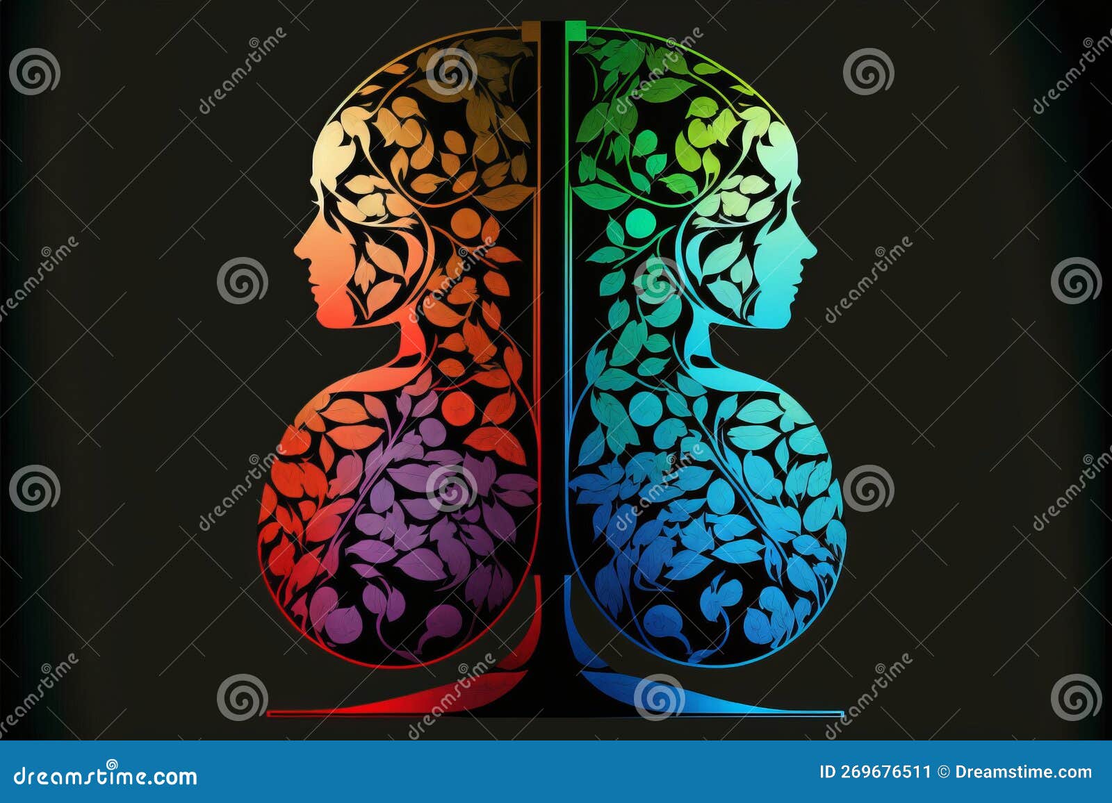 Equality Abstract Art (generative AI) Stock Illustration - Illustration ...