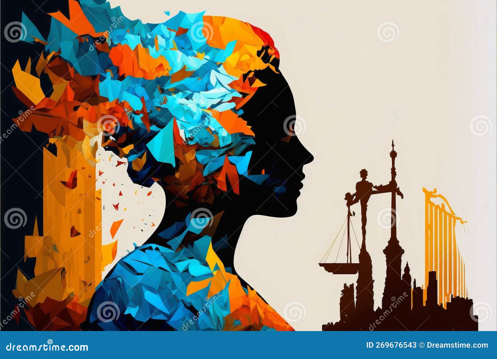 Fairness Abstract Art (generative AI) Stock Illustration - Illustration ...