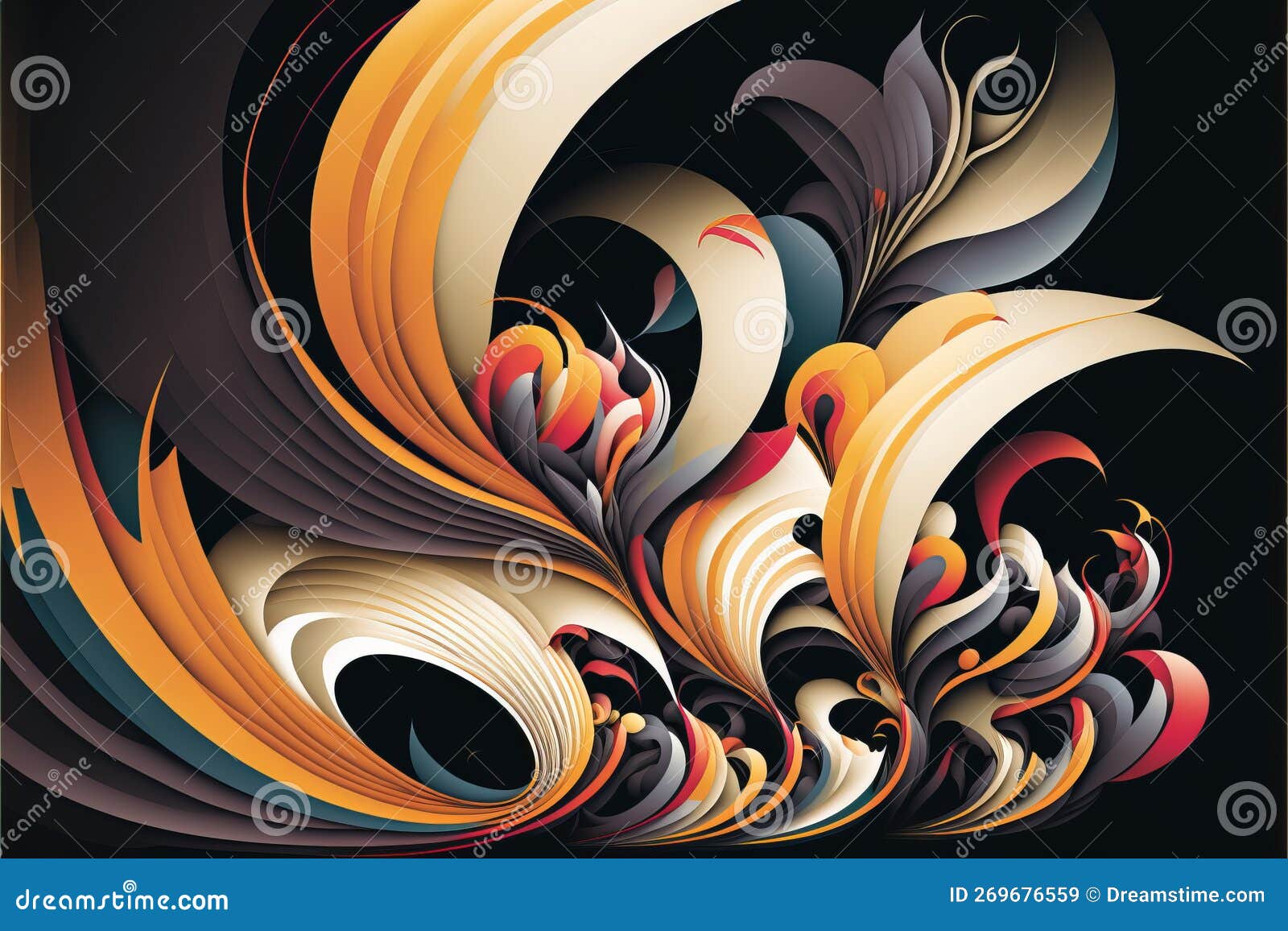 Flexibility Abstract Art (generative AI) Stock Illustration ...