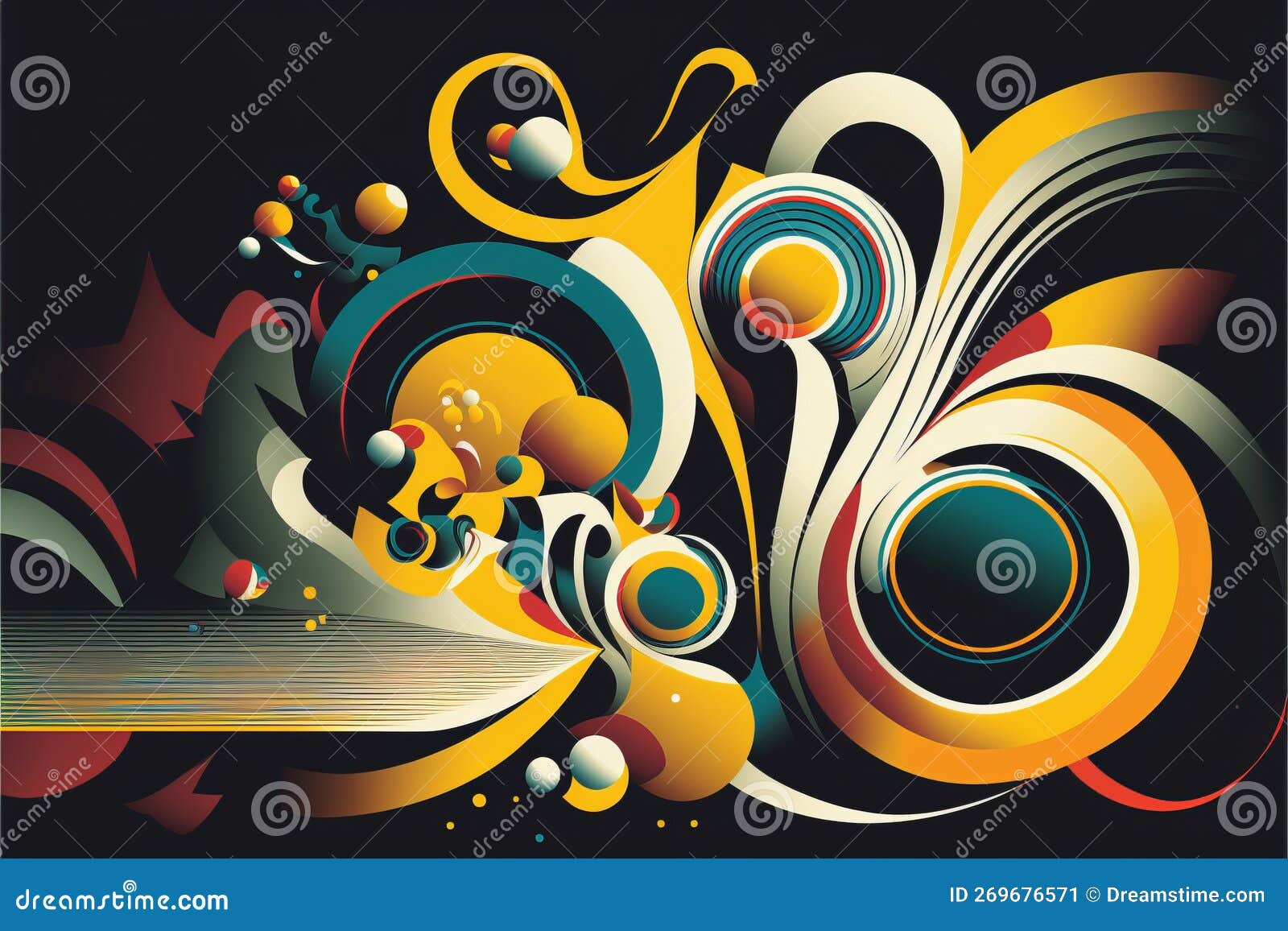 Focus Abstract Art (generative AI) Stock Illustration - Illustration of ...