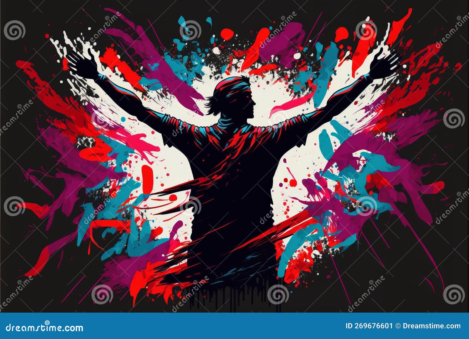 Freedom Abstract Art (generative AI) Stock Illustration - Illustration ...