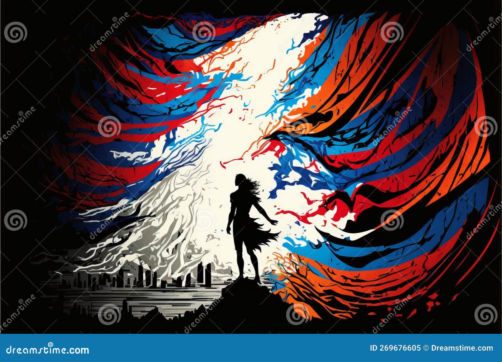 Freedom Abstract Art (generative AI) Stock Illustration - Illustration ...