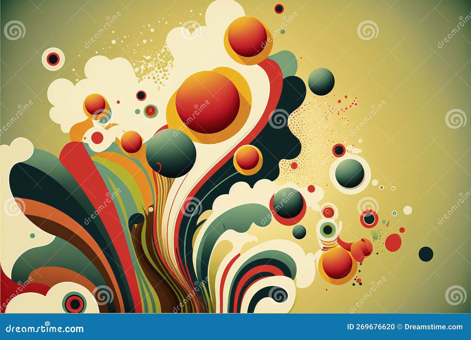 Fun Abstract Art (generative AI) Stock Illustration - Illustration of ...