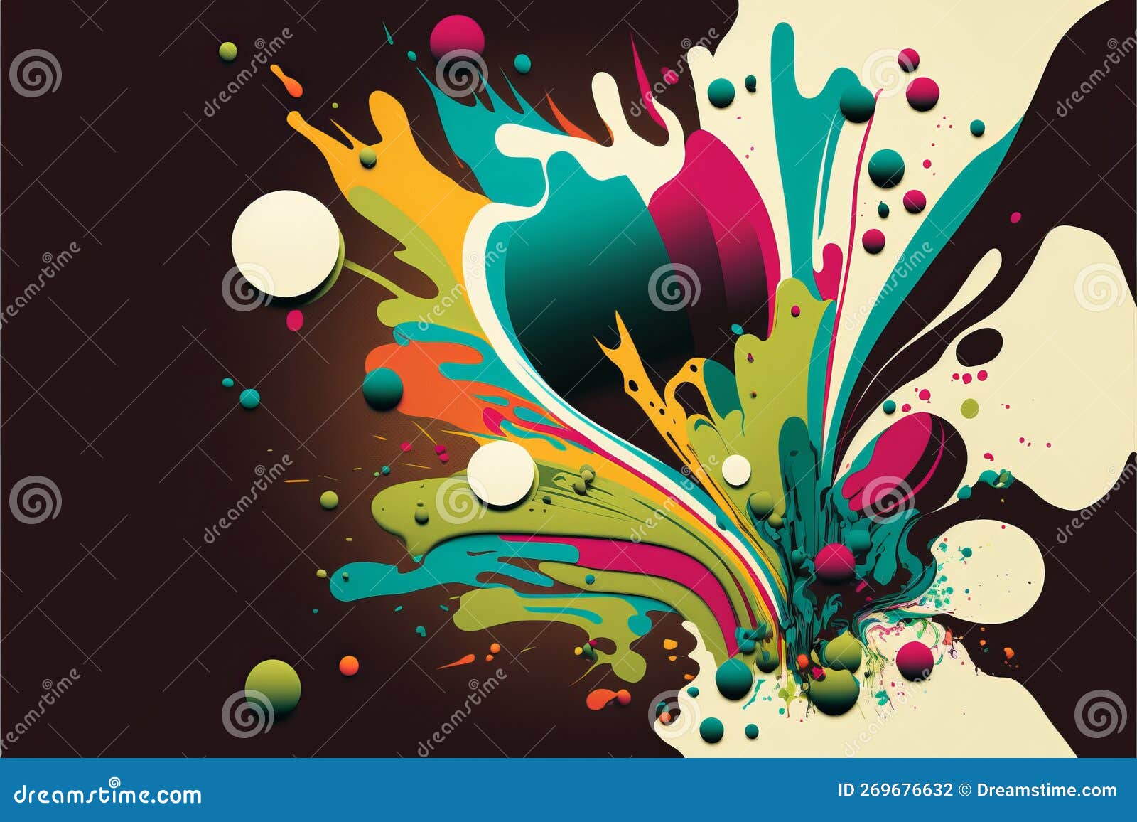 Fun Abstract Art (generative AI) Stock Illustration - Illustration of ...