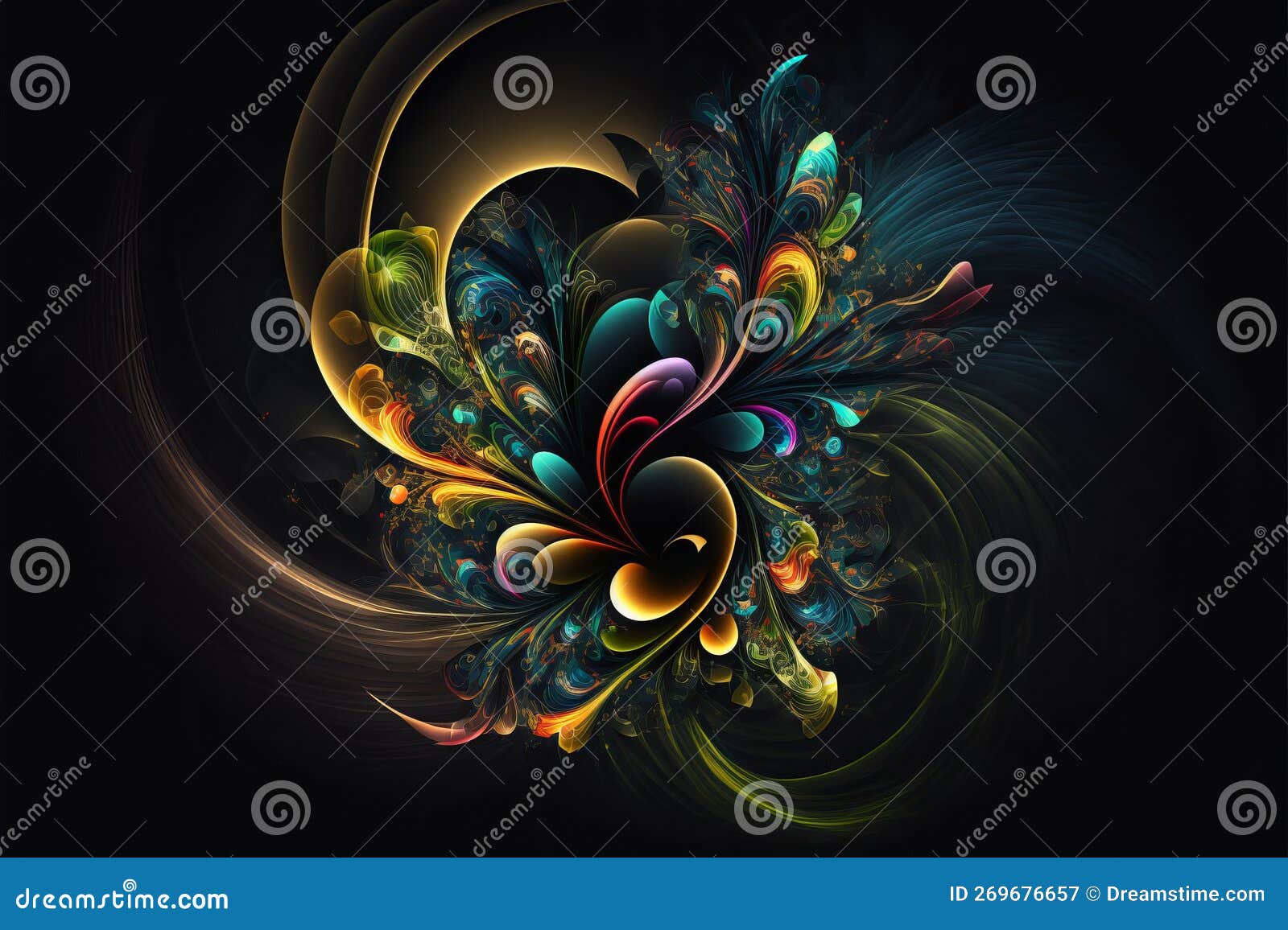 Generosity Abstract Art (generative AI) Stock Illustration ...
