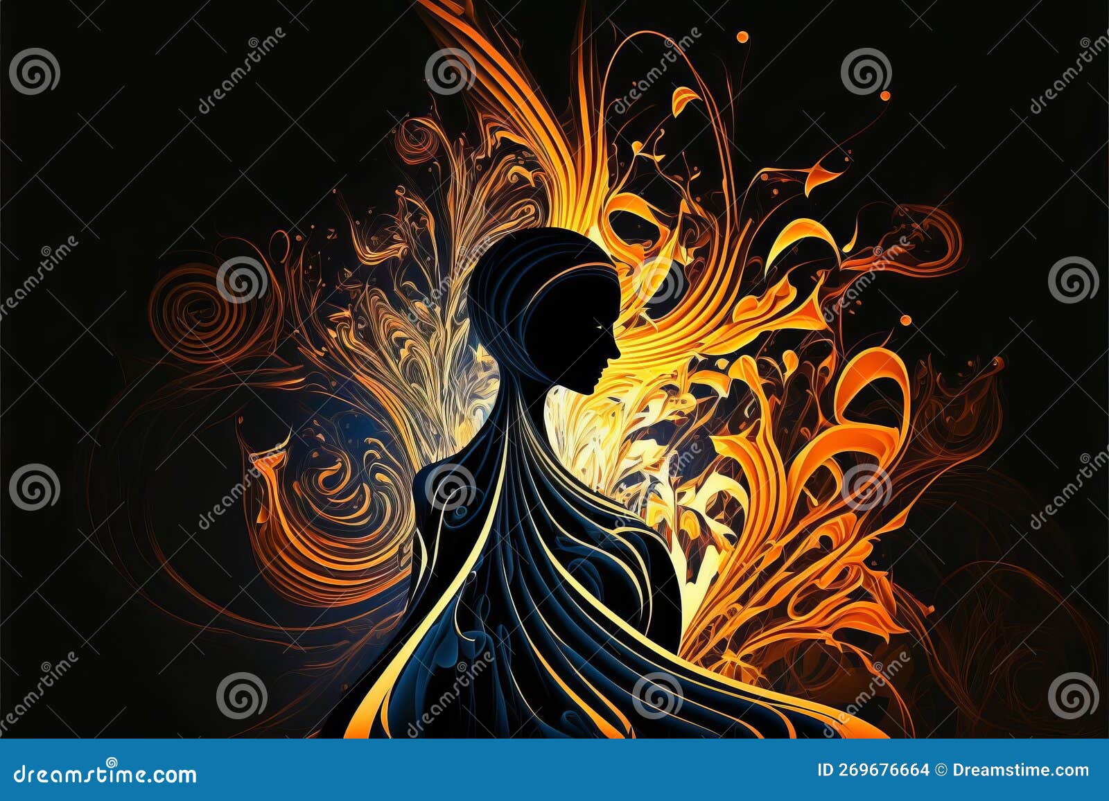 Generosity Abstract Art (generative AI) Stock Illustration ...
