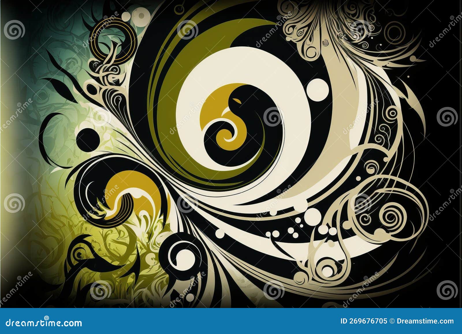 Graciousness Abstract Art (generative AI) Stock Illustration ...