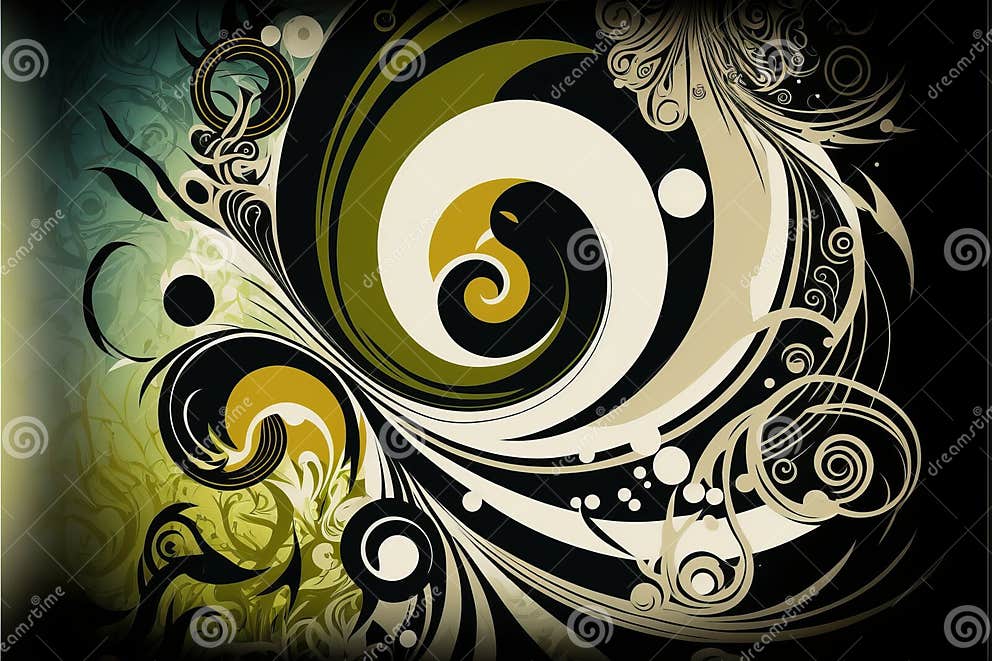 Graciousness Abstract Art (generative AI) Stock Illustration ...