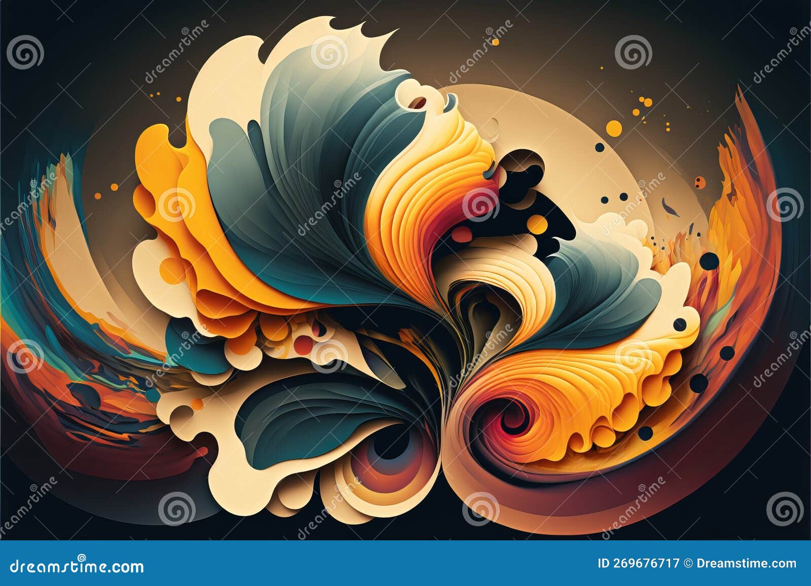 Gratitude Abstract Art (generative AI) Stock Illustration ...