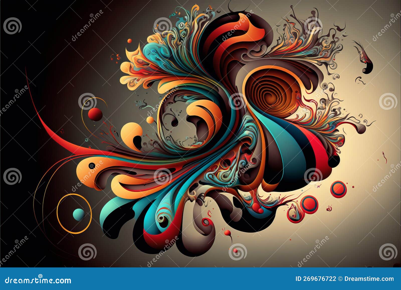 Gratitude Abstract Art (generative AI) Stock Illustration ...