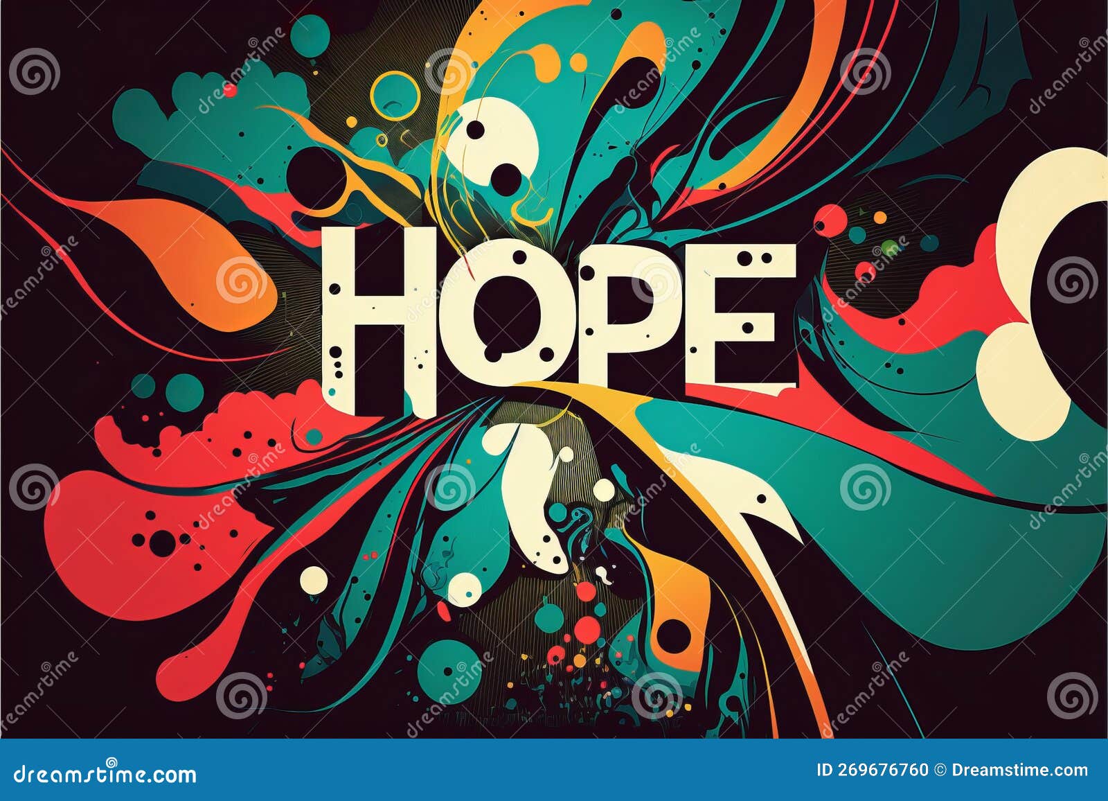 Hope Abstract Art (generative AI) Stock Illustration - Illustration of ...