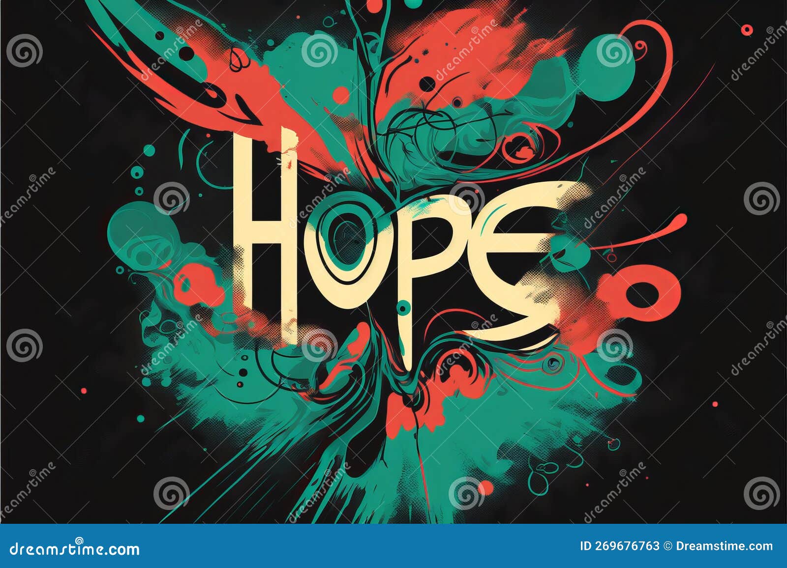 Hope Abstract Art (generative AI) Stock Illustration - Illustration of ...