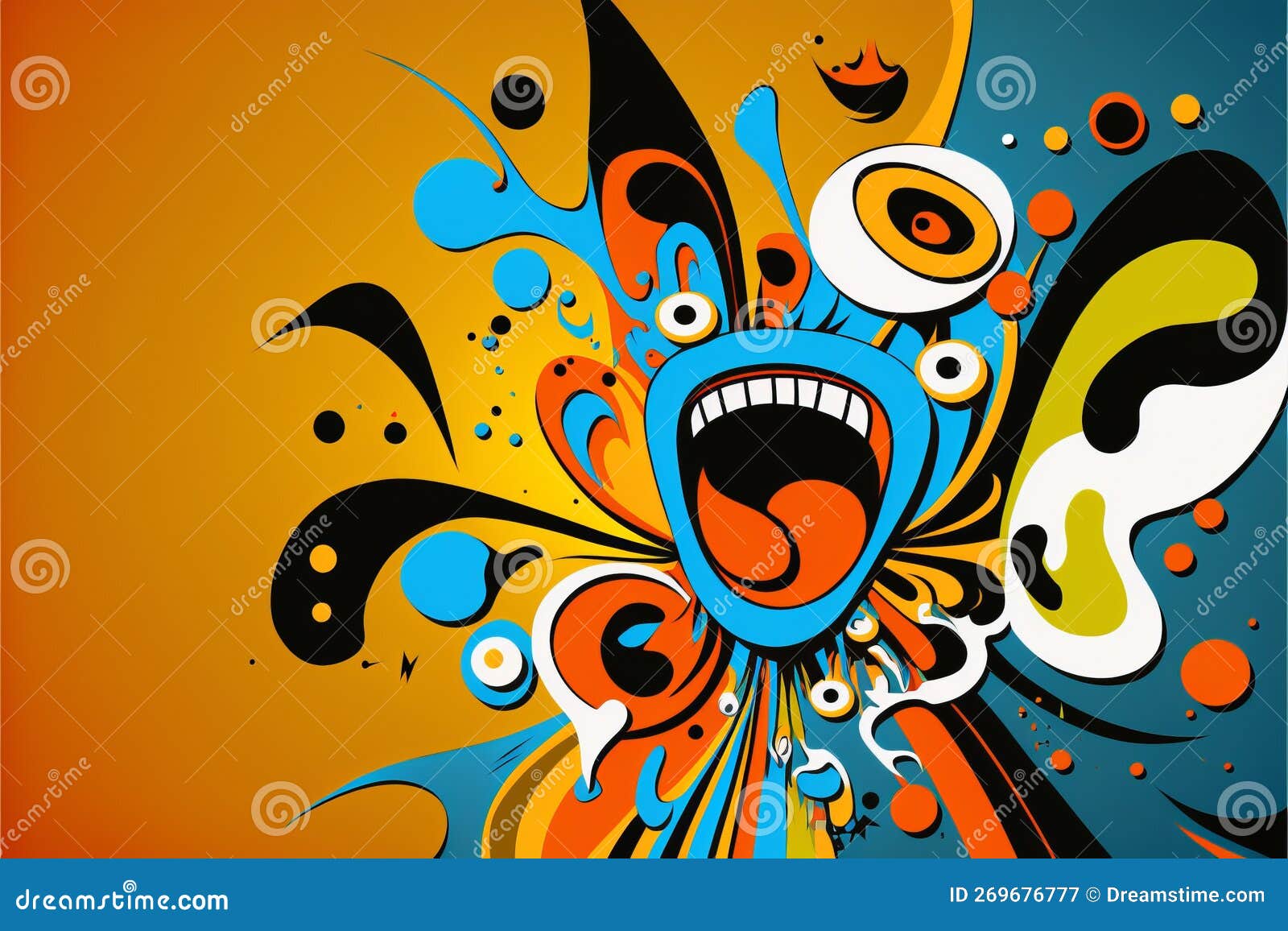 Humor Abstract Art (generative AI) Stock Illustration - Illustration of ...
