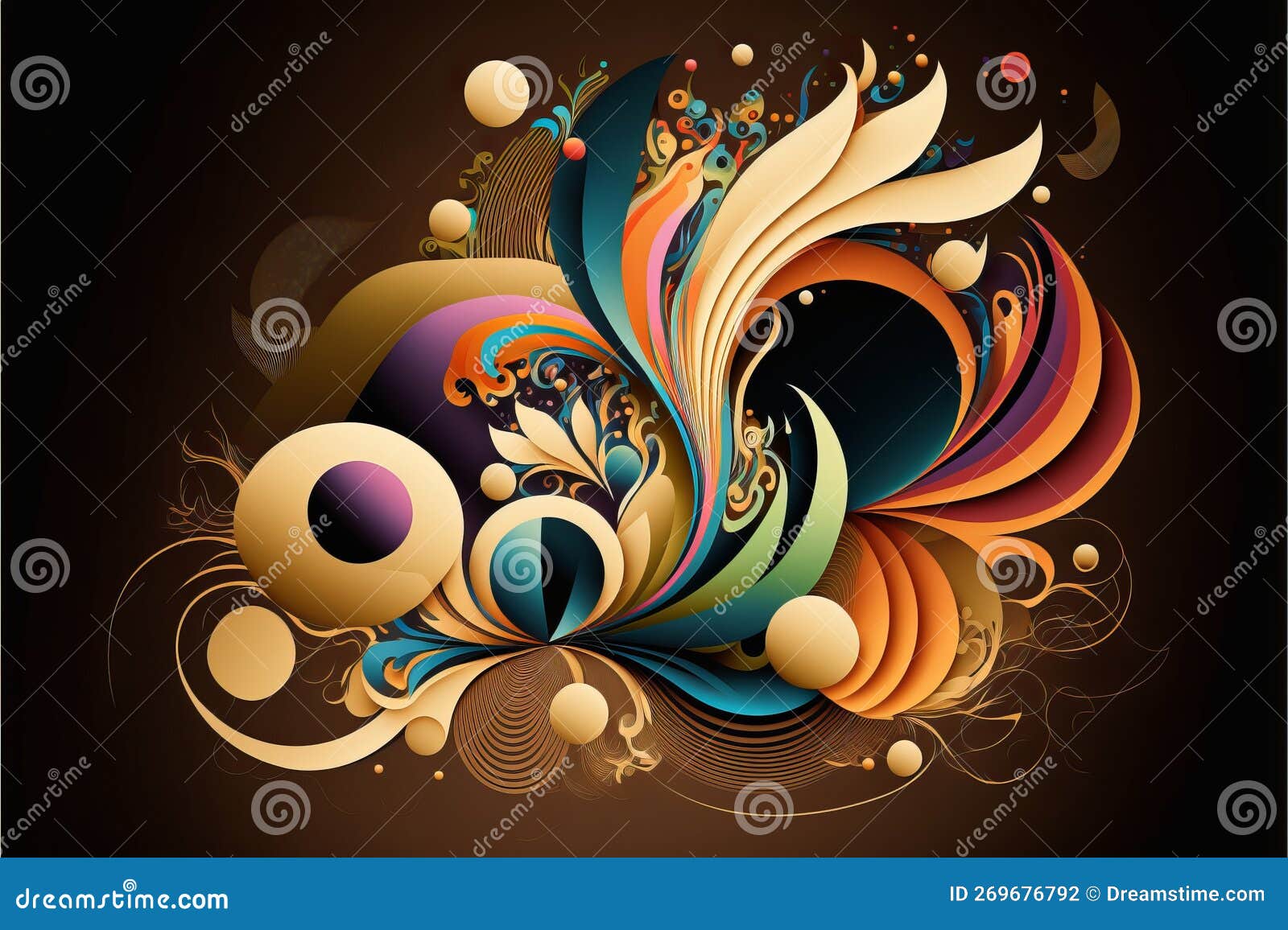 Imagination Abstract Art (generative AI) Stock Illustration ...