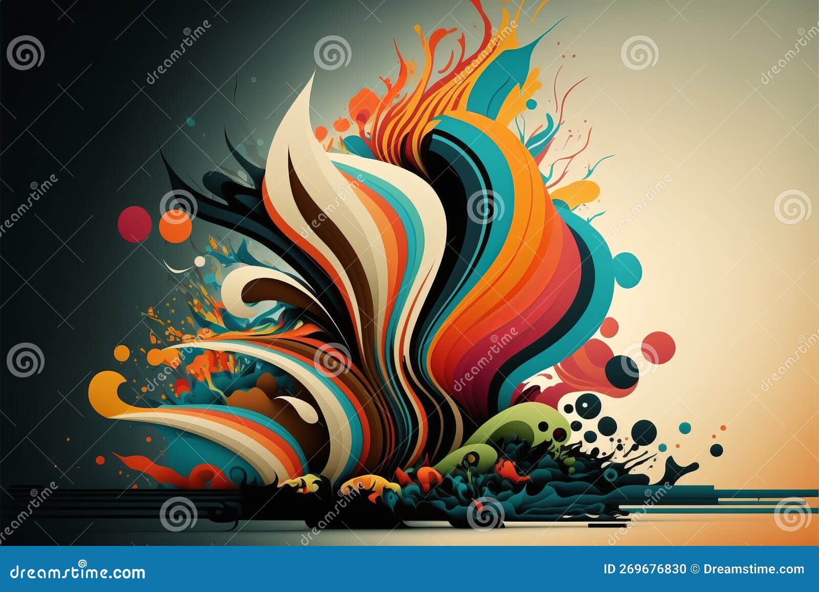 Inspiration Abstract Art (generative AI) Stock Illustration ...