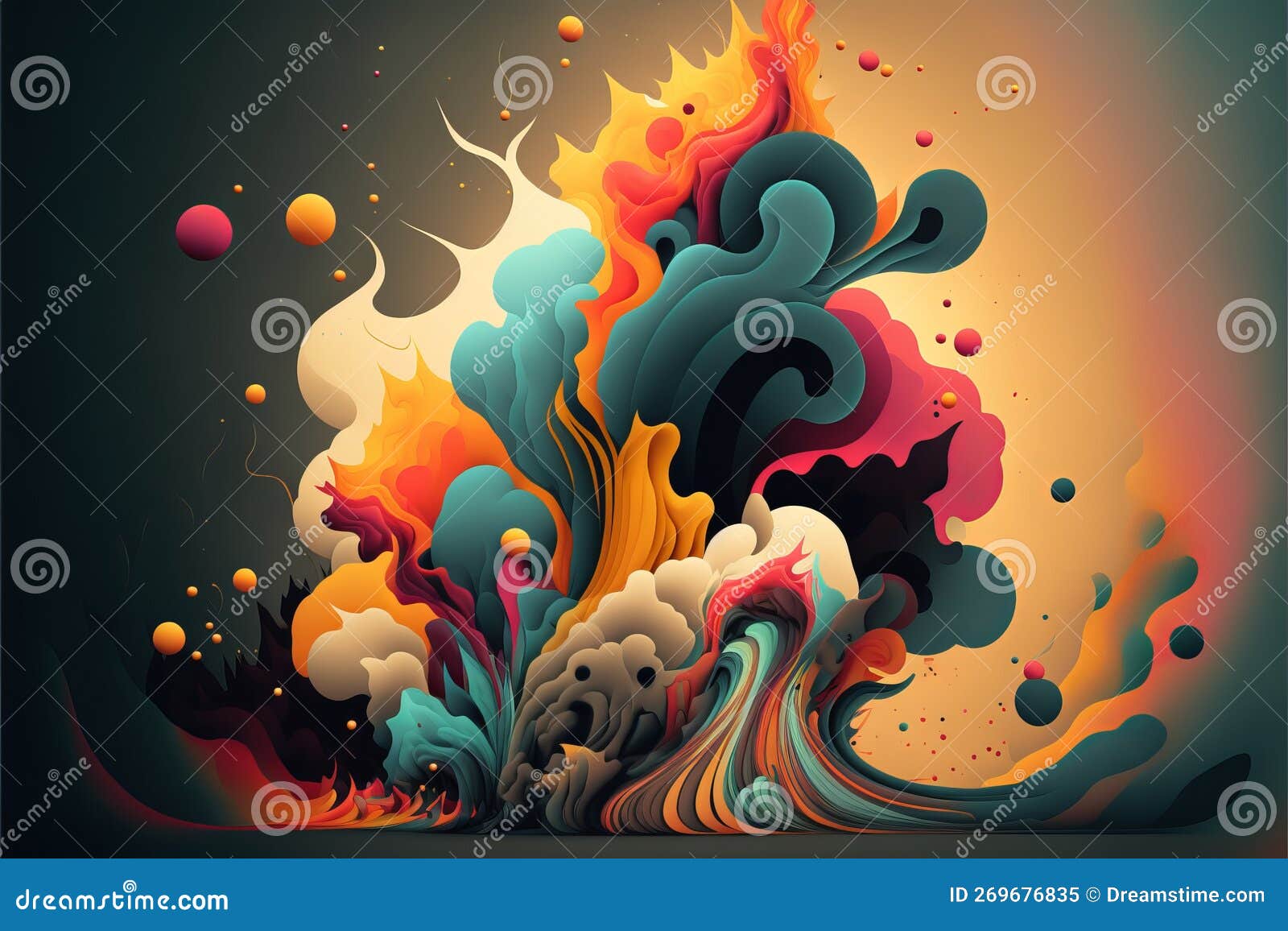 Inspiration Abstract Art (generative AI) Stock Illustration ...