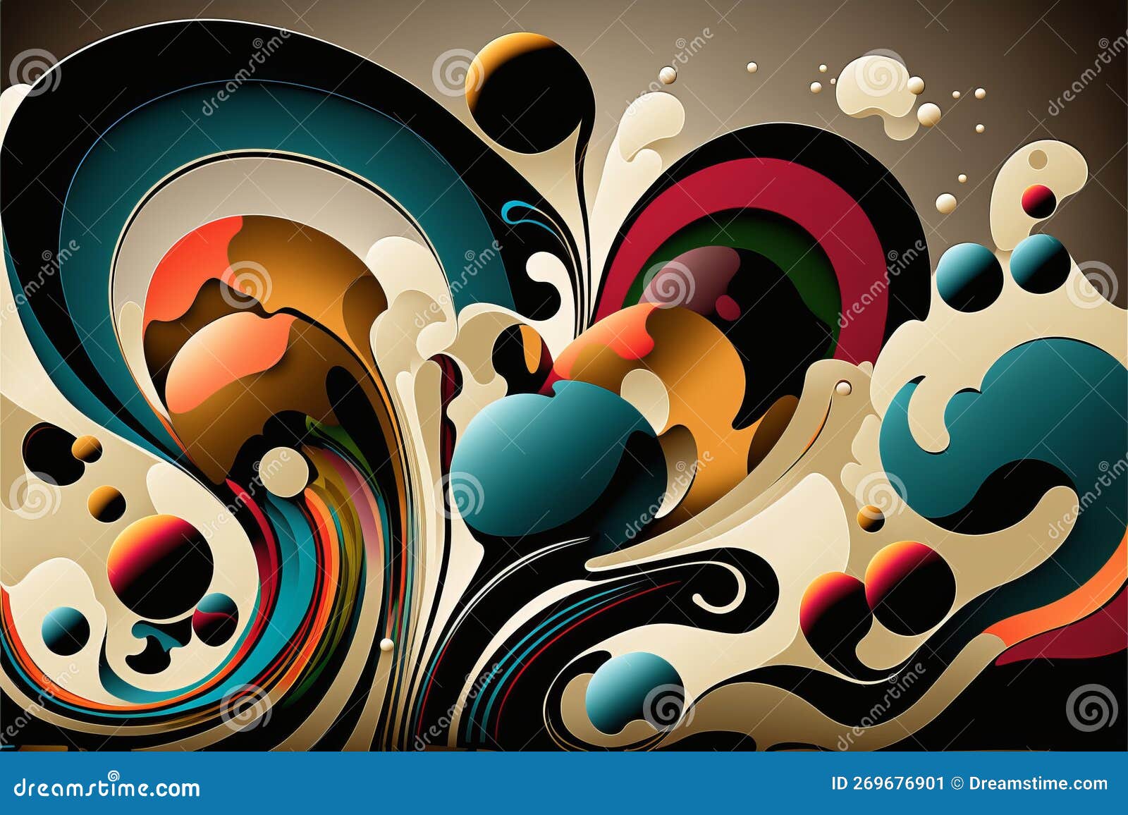 Joy Abstract Art (generative AI) Stock Illustration - Illustration of ...