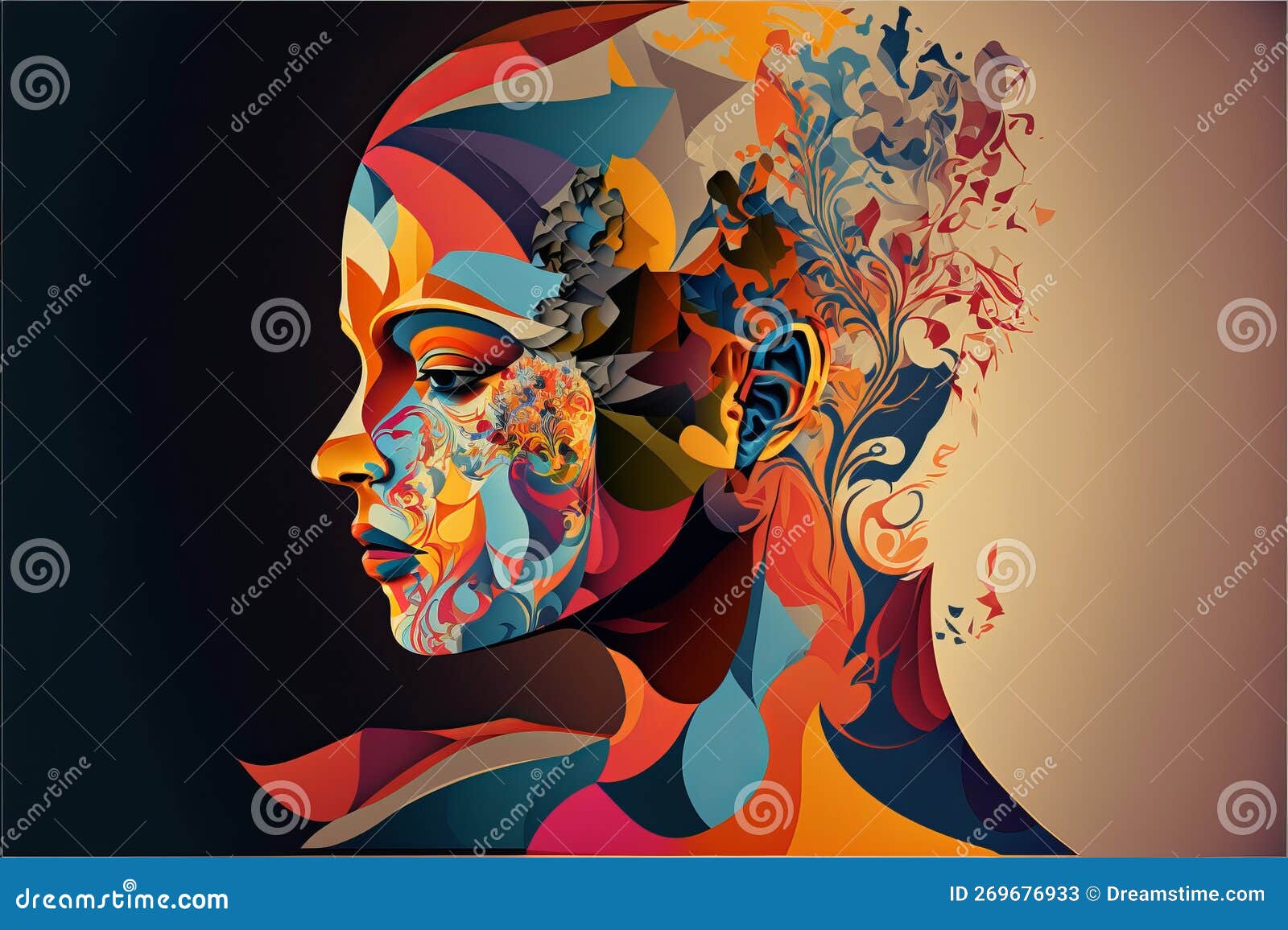 Learning Abstract Art (generative AI) Stock Illustration - Illustration ...