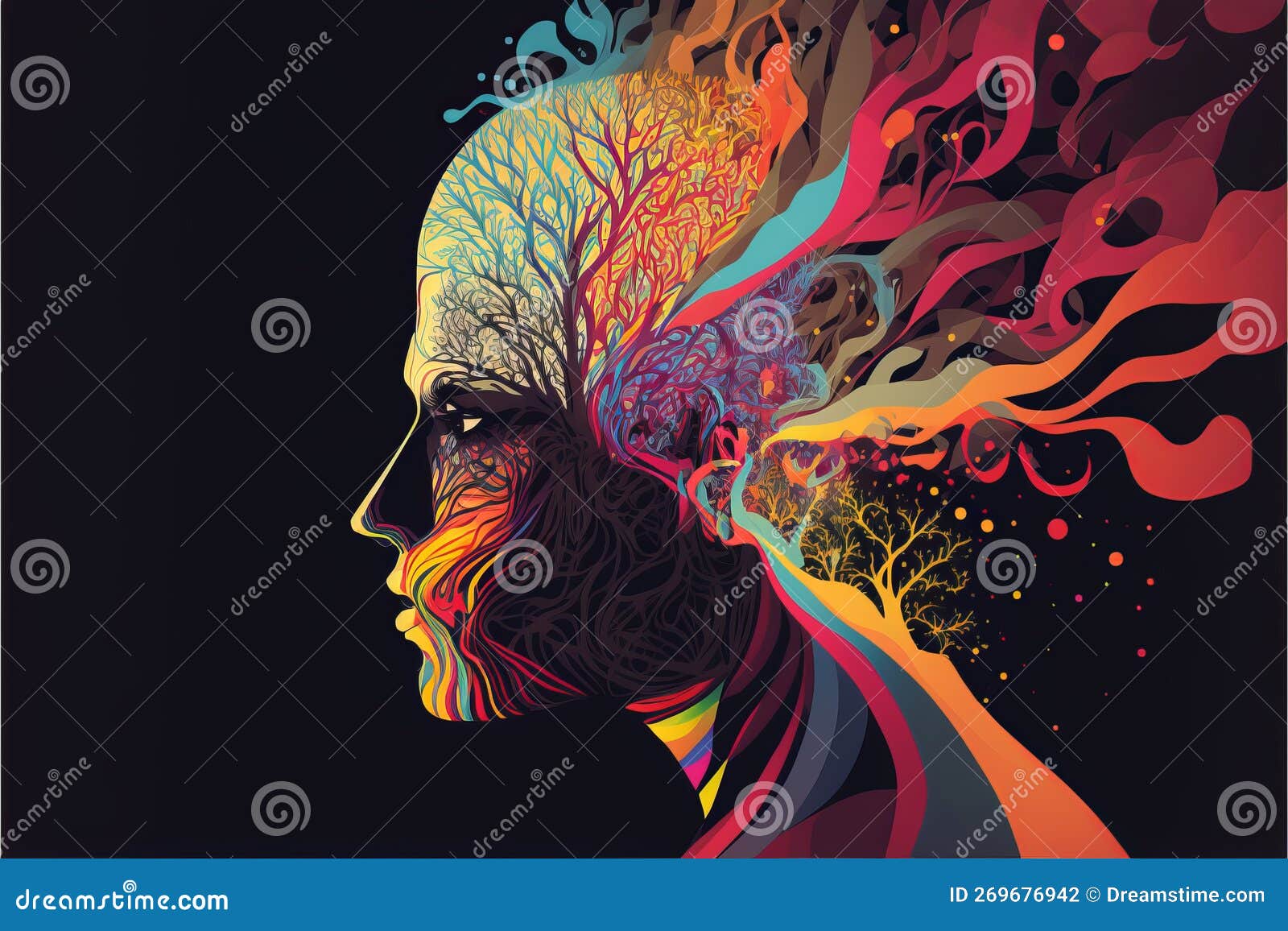 Learning Abstract Art (generative AI) Stock Illustration - Illustration ...