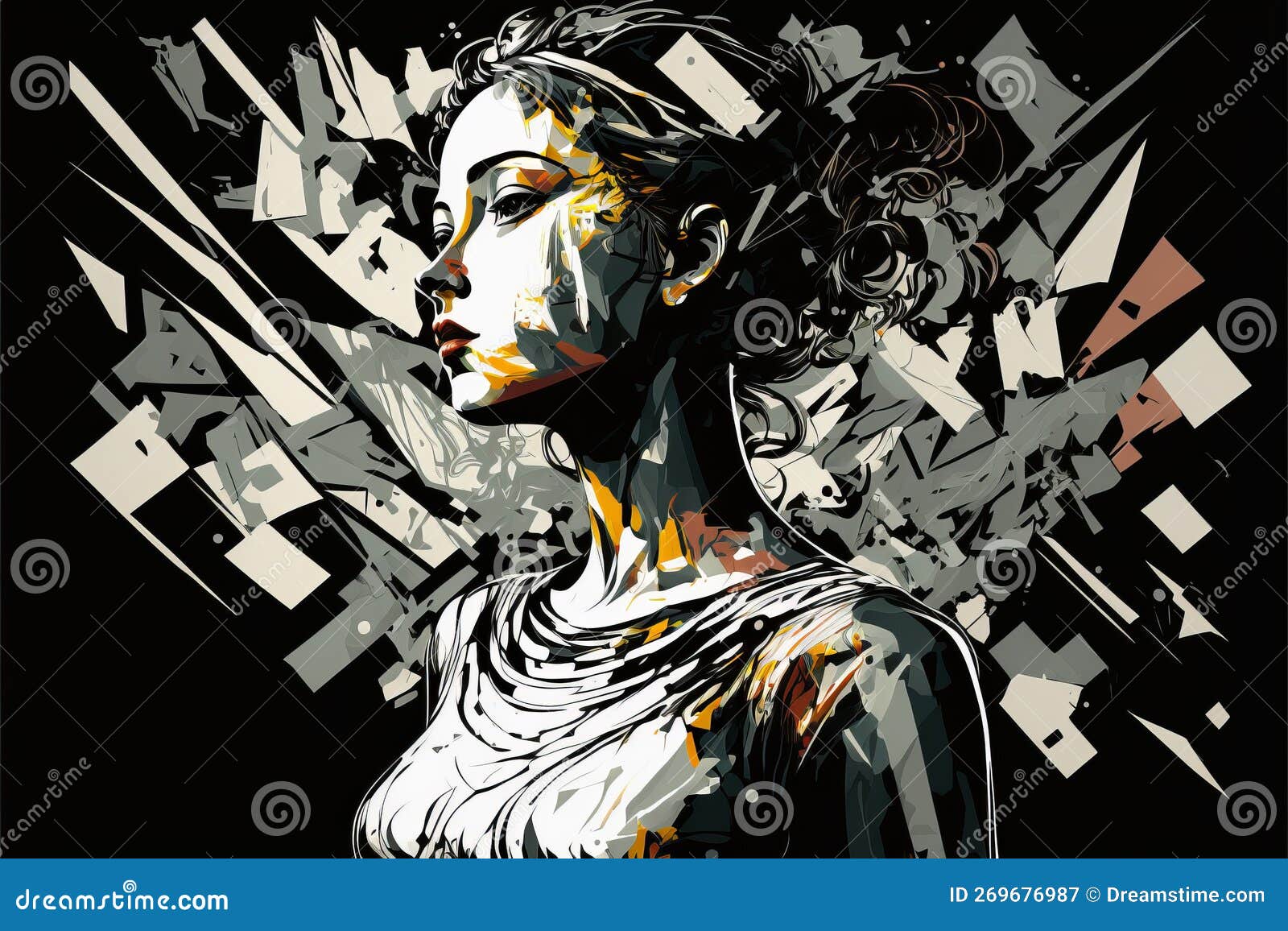 Modesty Abstract Art (generative AI) Stock Illustration - Illustration ...
