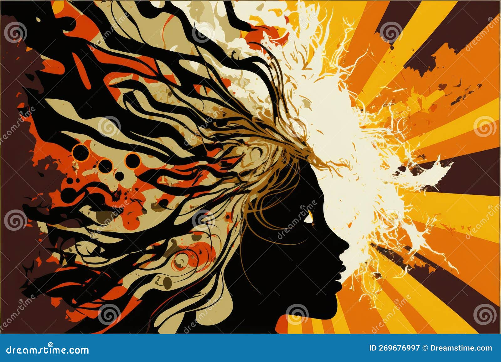 Open-mindedness Abstract Art (generative AI) Stock Illustration ...