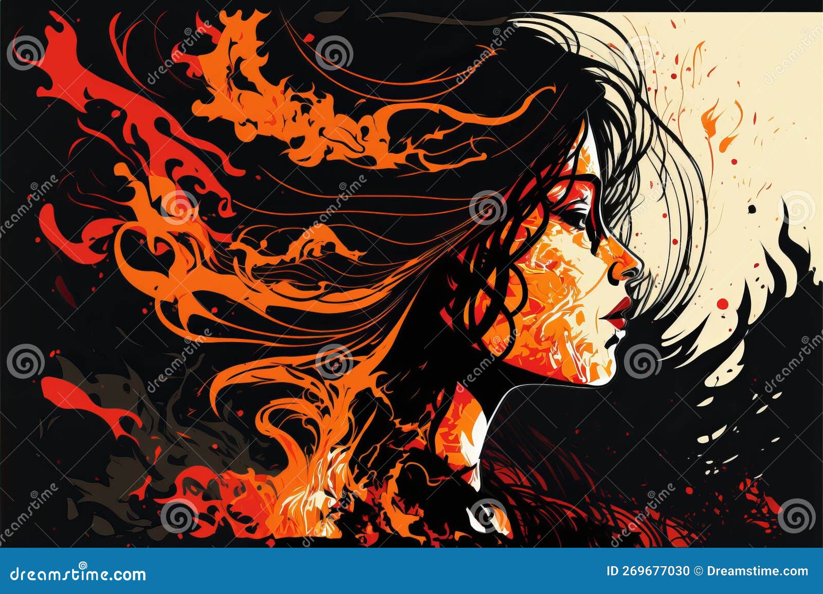 Passion Abstract Art (generative AI) Stock Illustration - Illustration ...