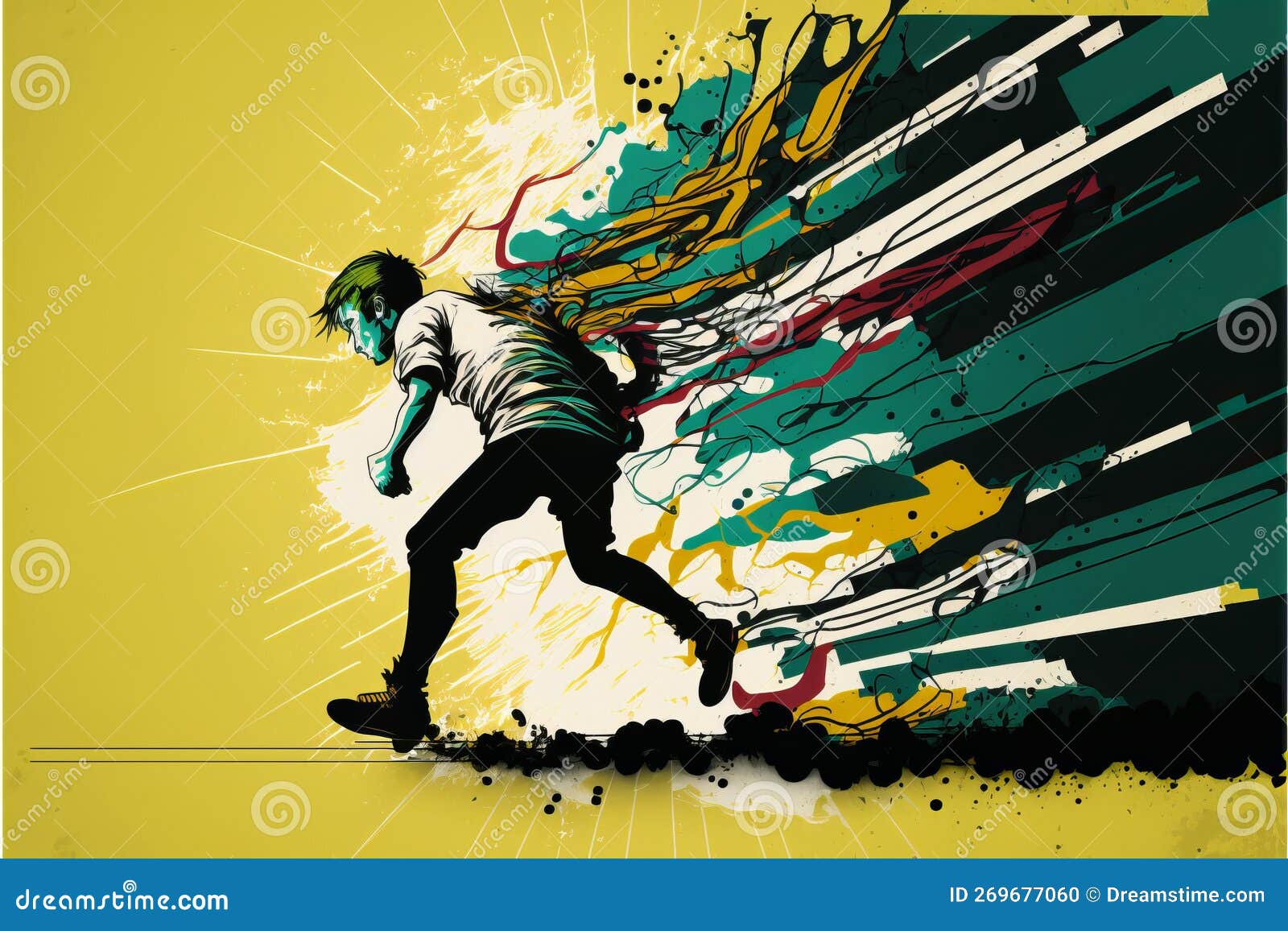 Perseverance Abstract Art (generative AI) Stock Illustration ...