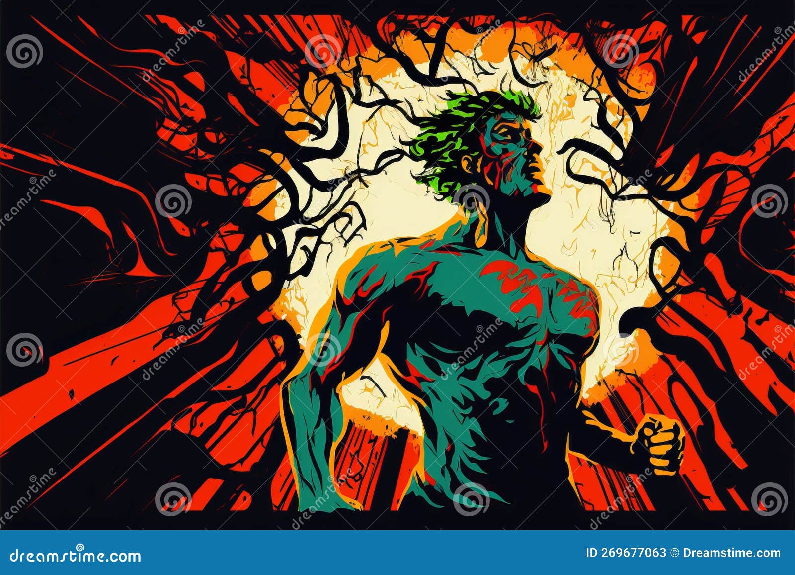 Perseverance Abstract Art (generative AI) Stock Illustration ...