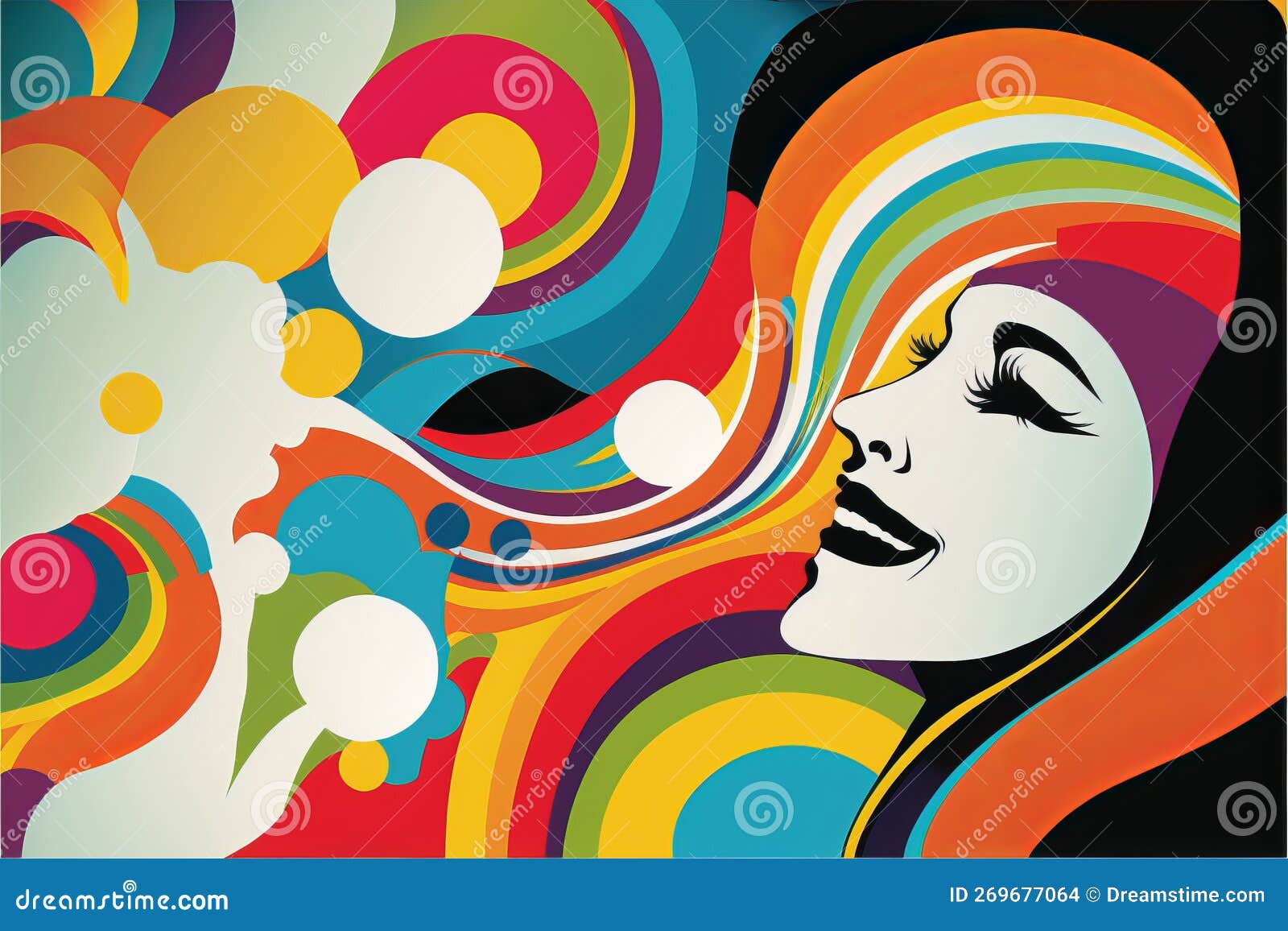Positivity Abstract Art (generative AI) Stock Illustration ...