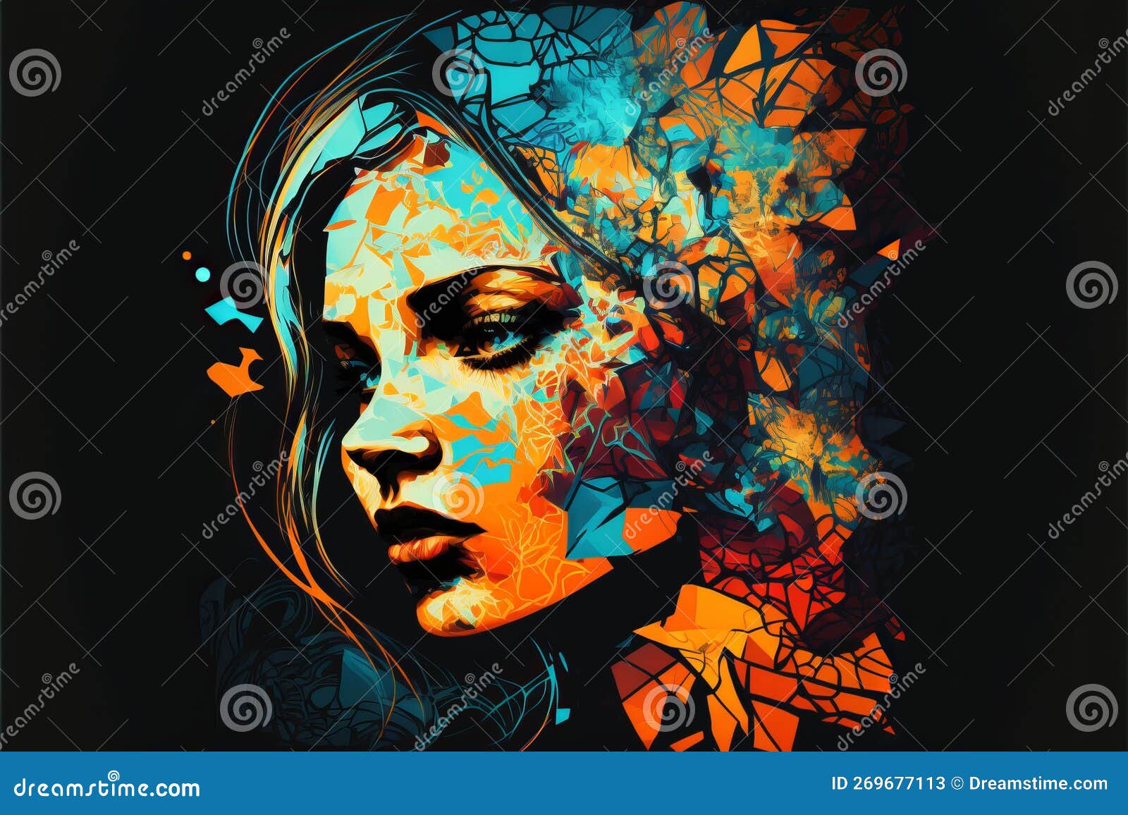 Respect Abstract Art (generative AI) Stock Illustration - Illustration ...