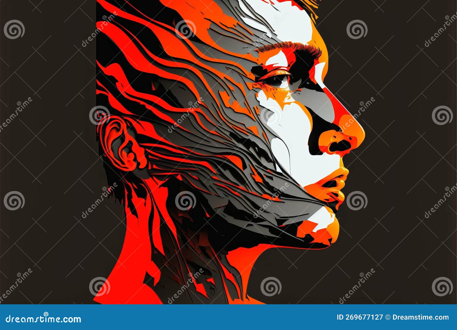 Respect Abstract Art (generative AI) Stock Illustration - Illustration ...