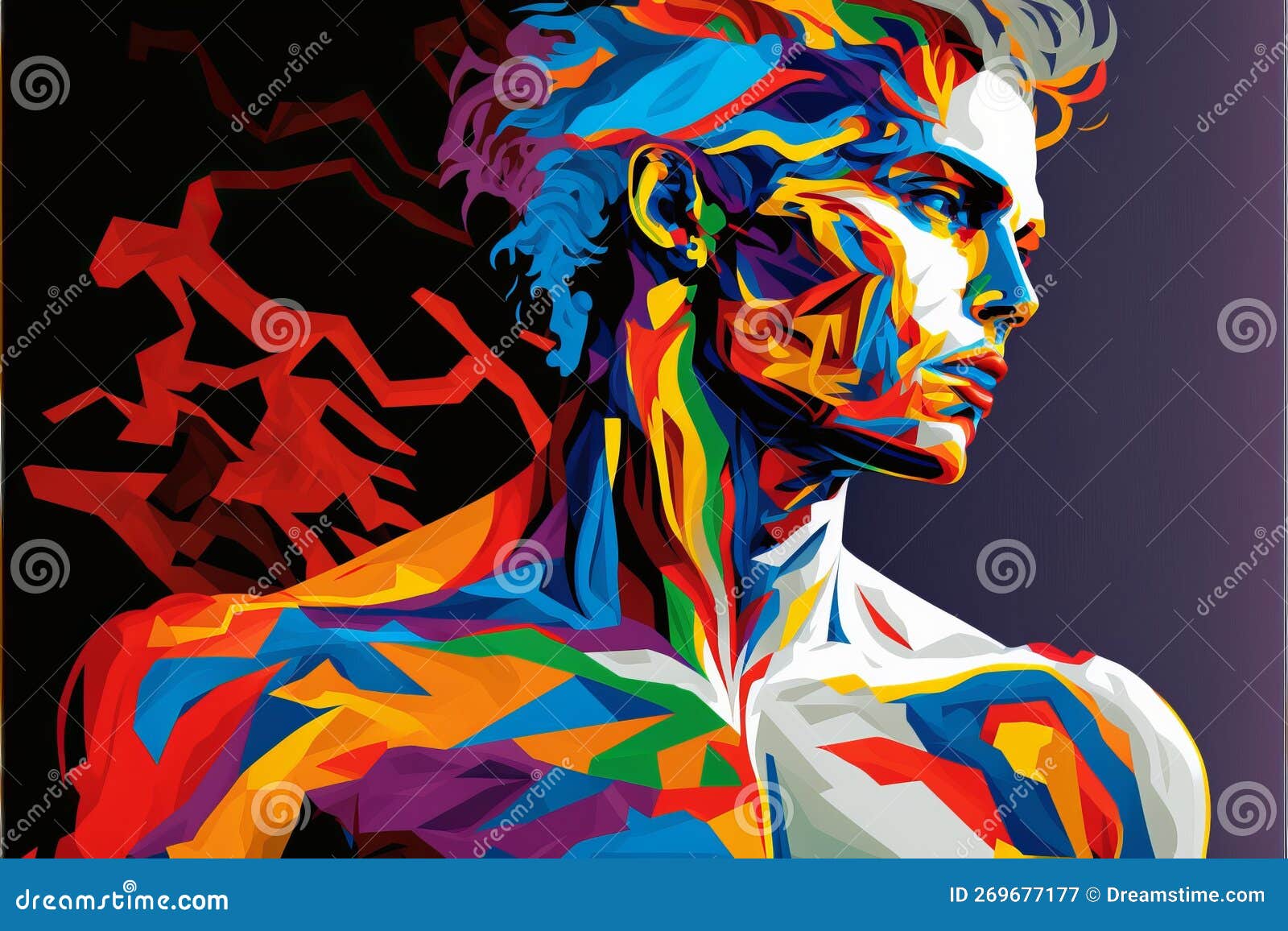 Self-discipline Abstract Art (generative AI) Stock Illustration ...
