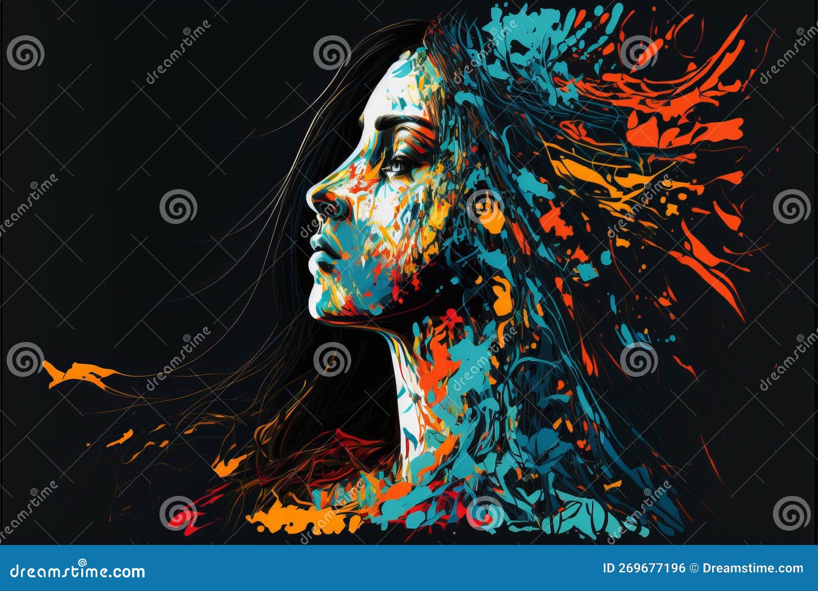 Selflessness Abstract Art (generative AI) Stock Illustration ...