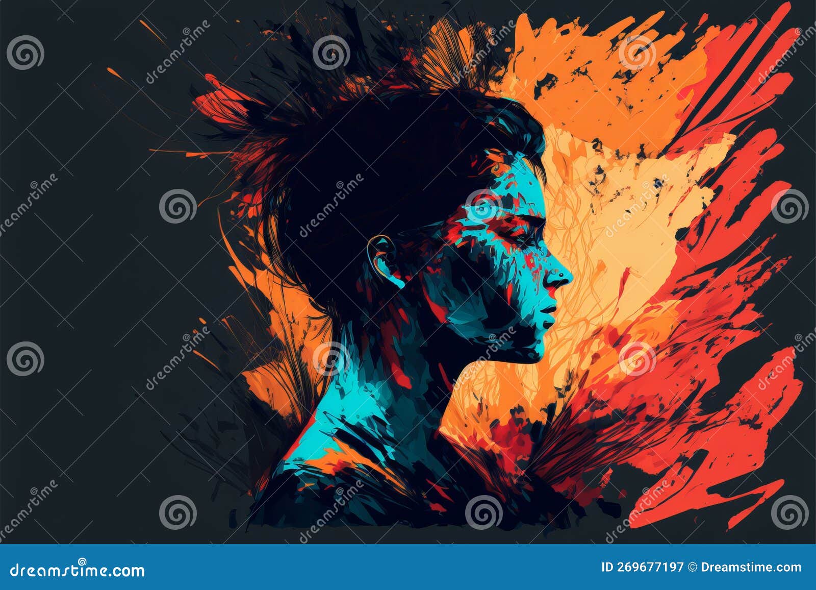 Selflessness Abstract Art (generative AI) Stock Illustration ...
